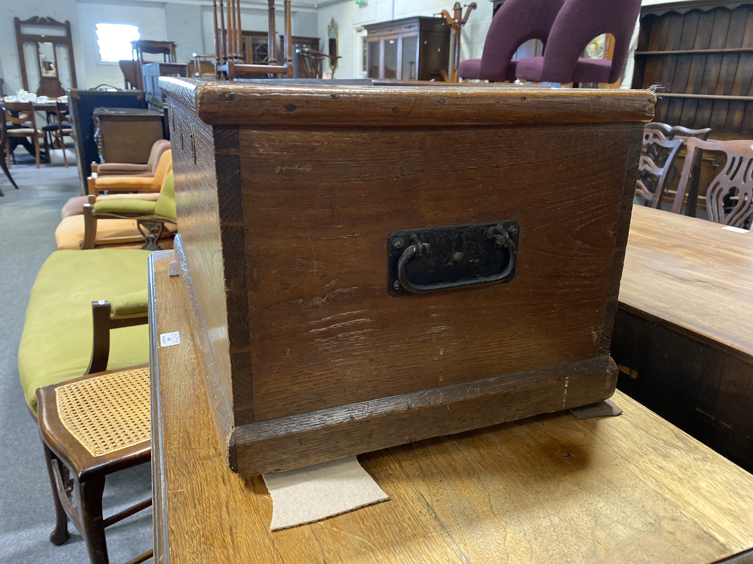 Lot 442 - Oak deed box,