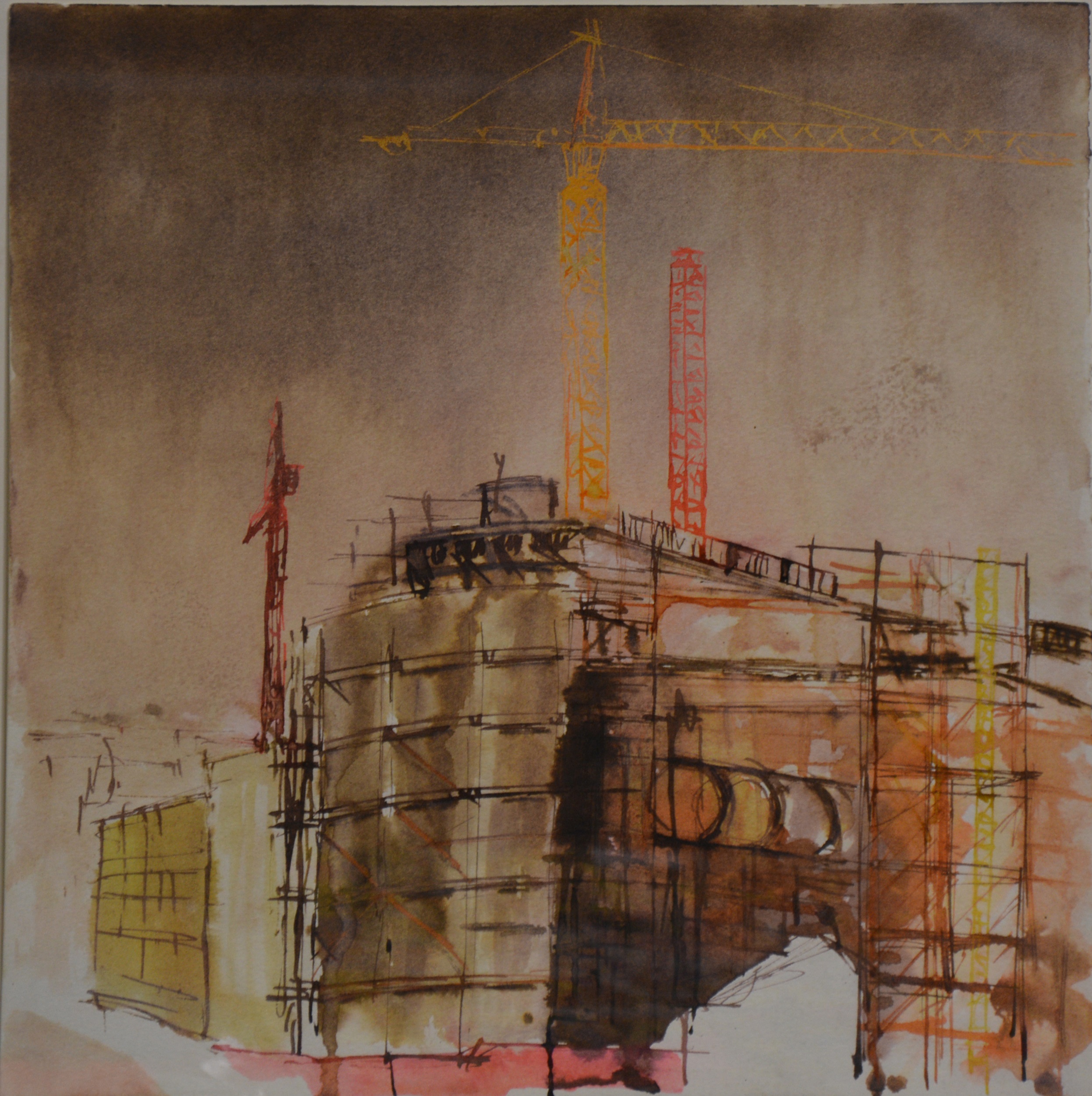 Lot 380 - Simon Marsh watercolour, and Florian