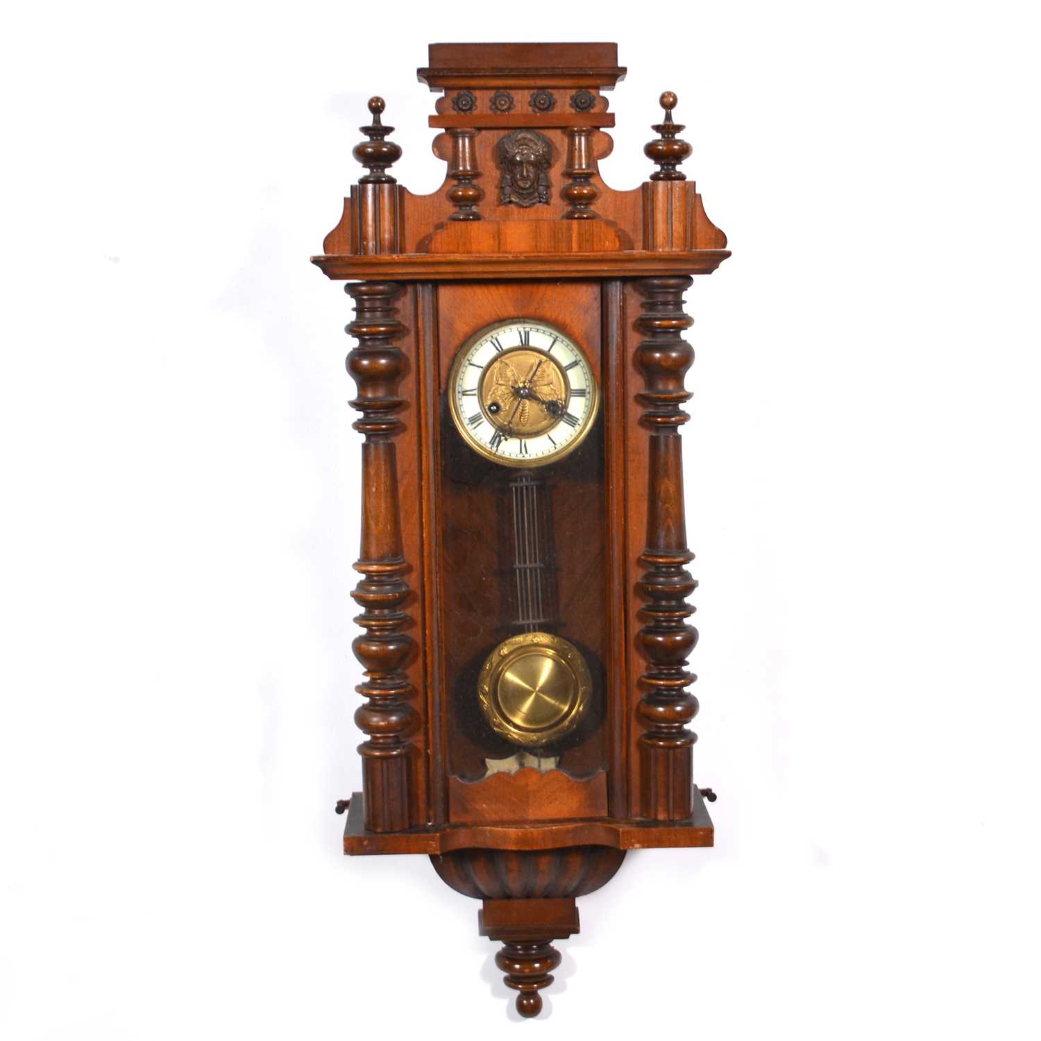 Lot 540 - Vienna style wall clock,