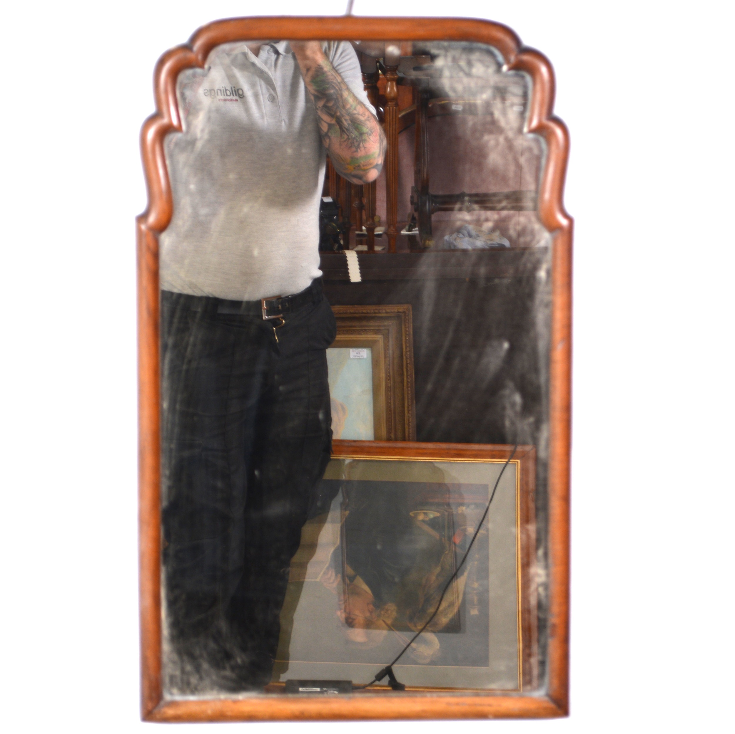 Lot 477 - Victorian pier glass,