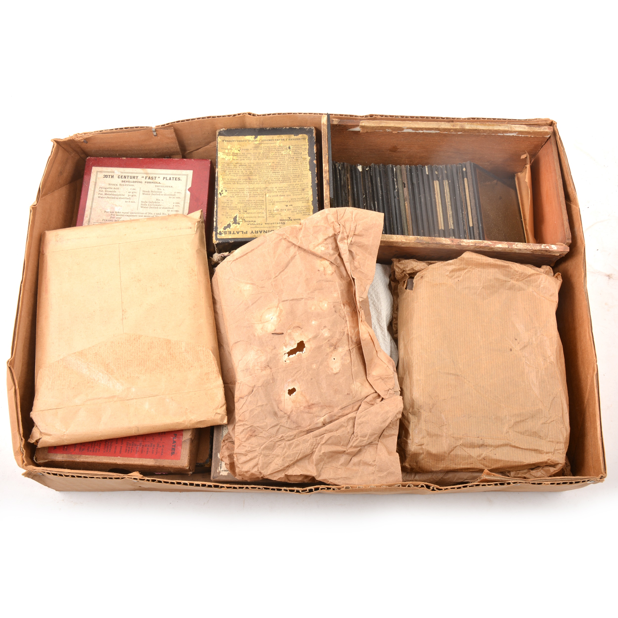 Lot 100 - Photographic glass plates, various sizes and