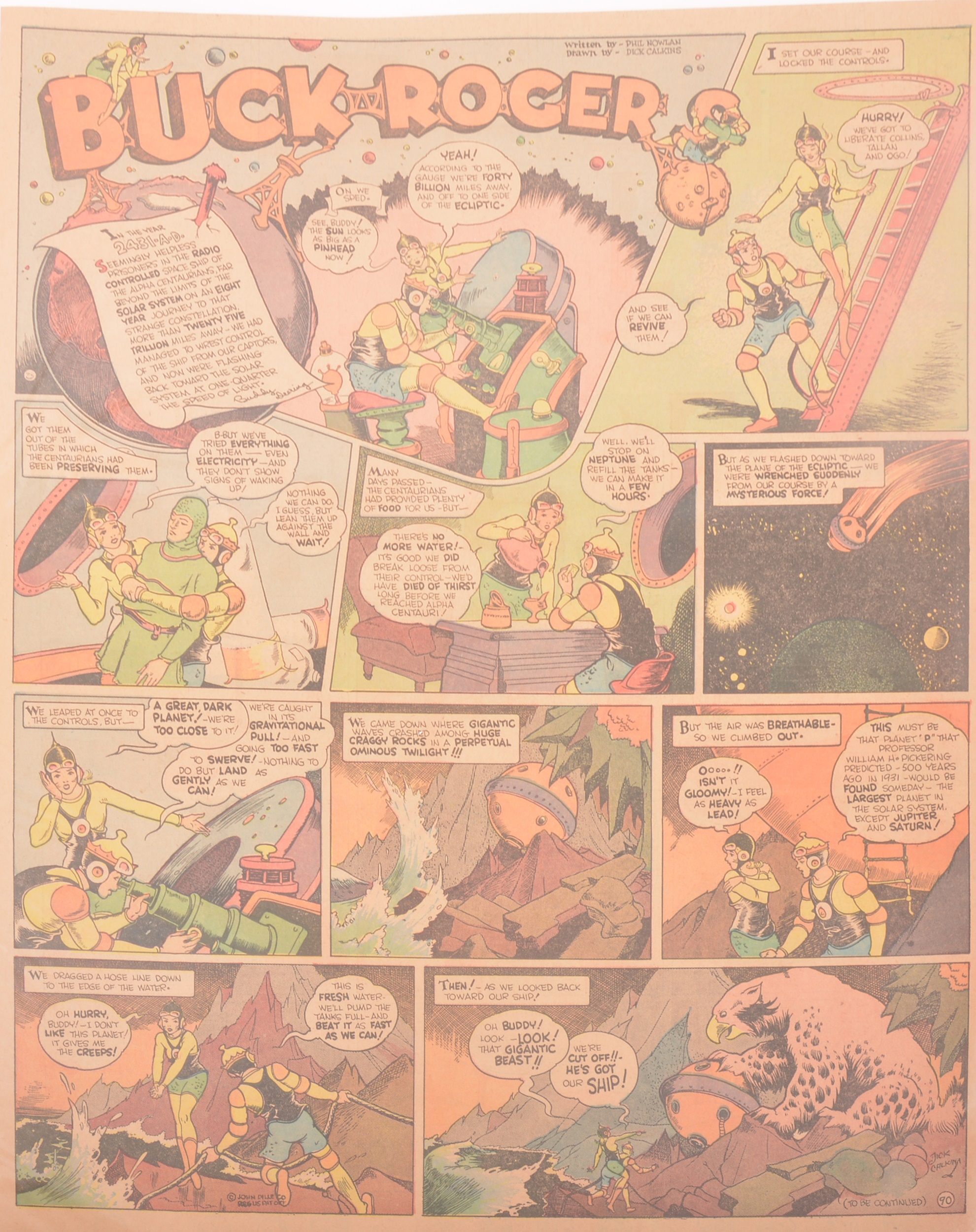 Lot 43 - Buck Rogers newspaper comic strip pages, 40