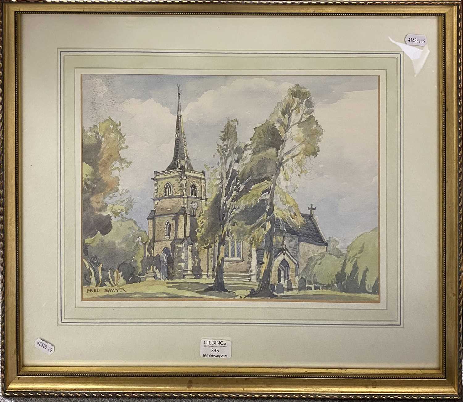 Lot 335 - Fred Sawyer - Aylestone Church.
