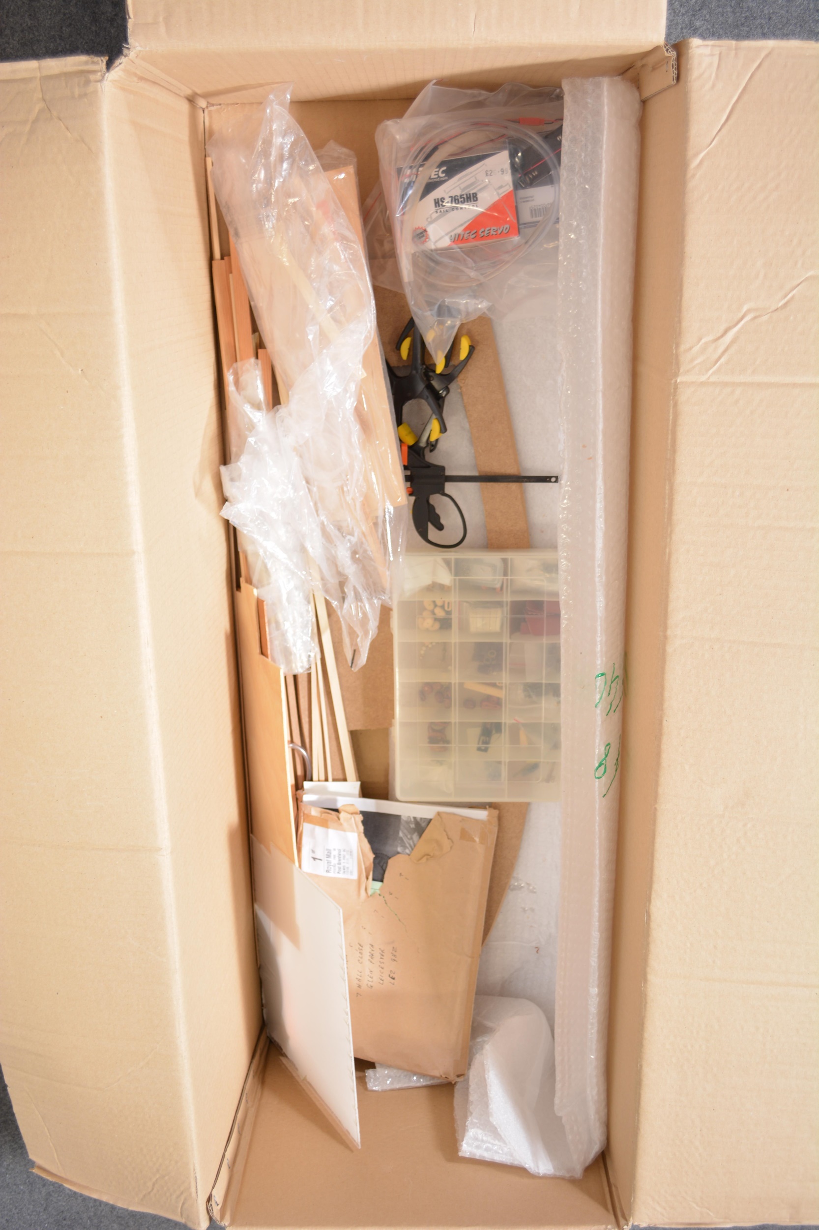 Lot 170 - Part built scratch-built model boat kit the