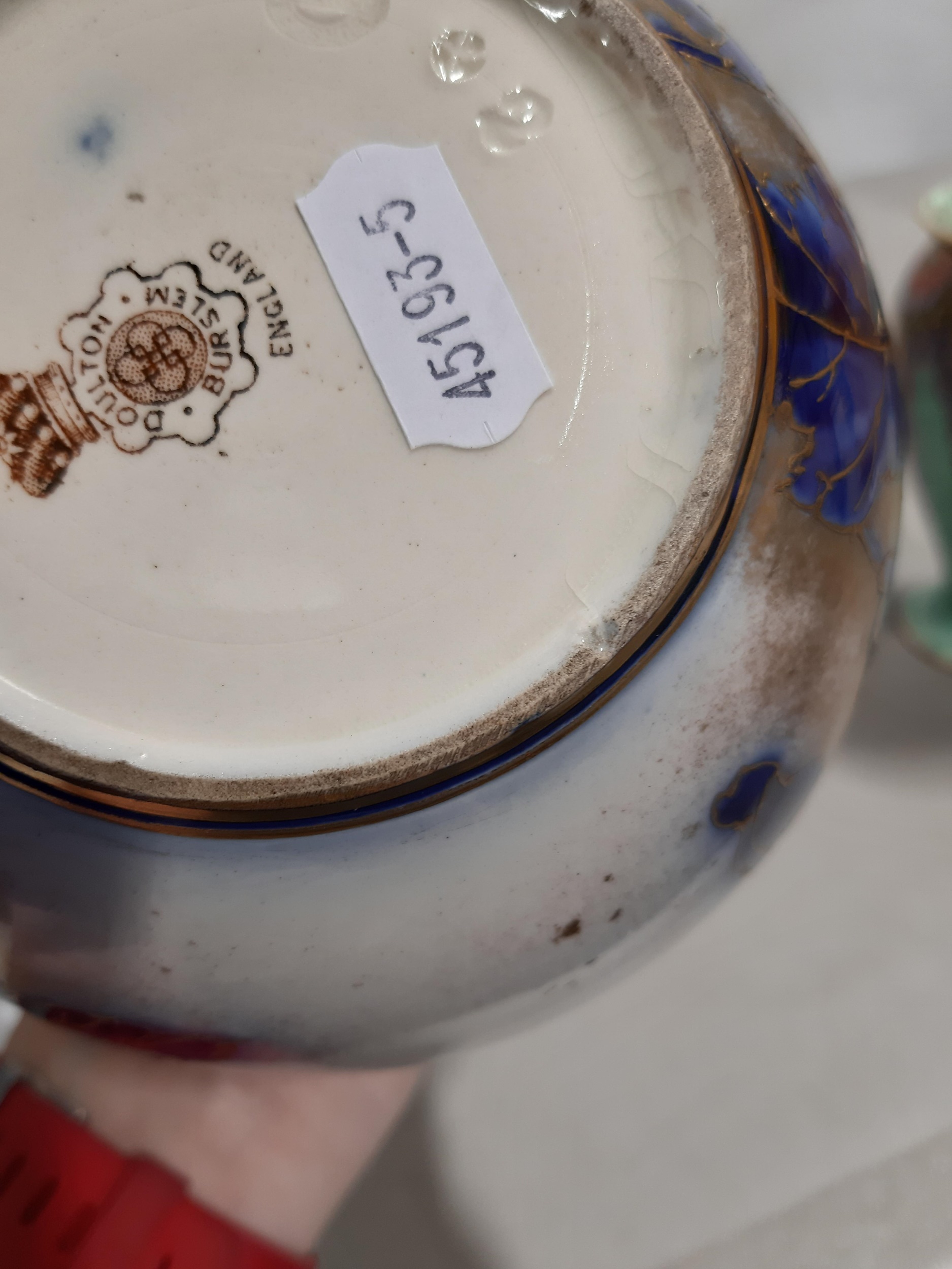 Lot 37 - Doulton Burslem ewer and a Crown Devon vase,