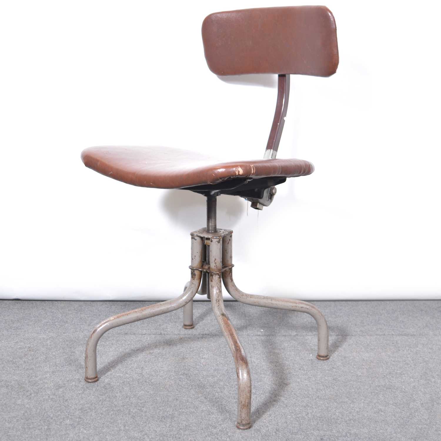 Lot 452 - Tan Sad machinist's chair,