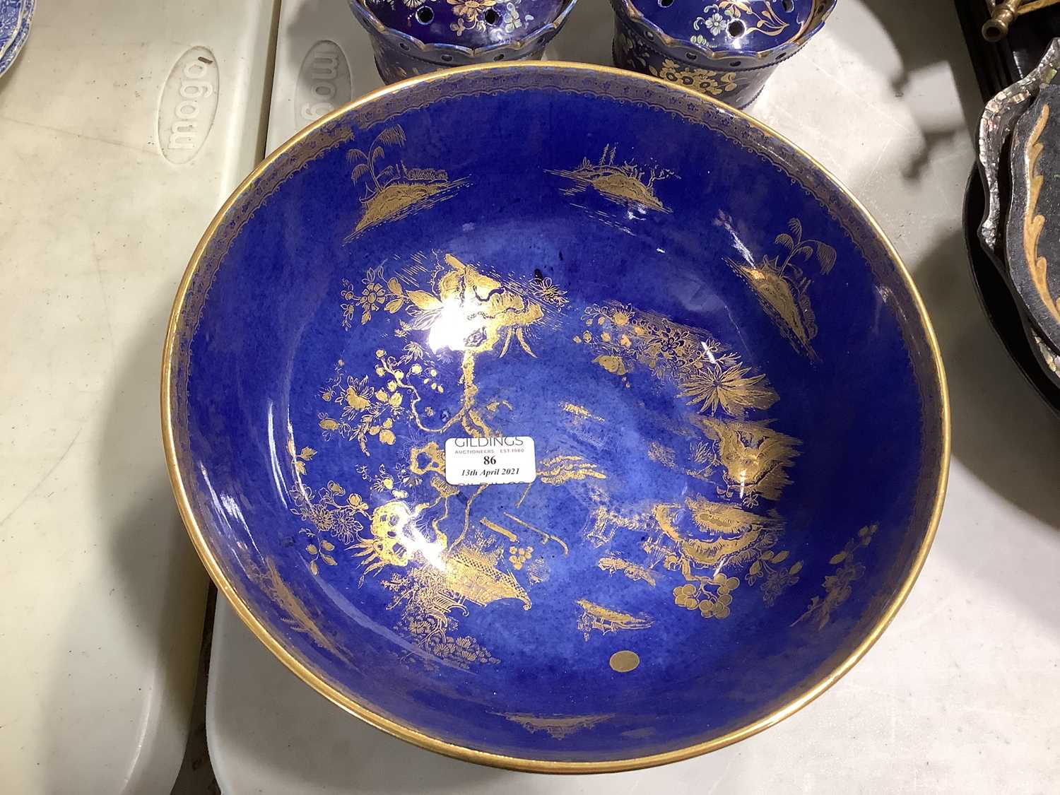 Lot 39 - A G Harley Jones, Wilton Ware blue lustre