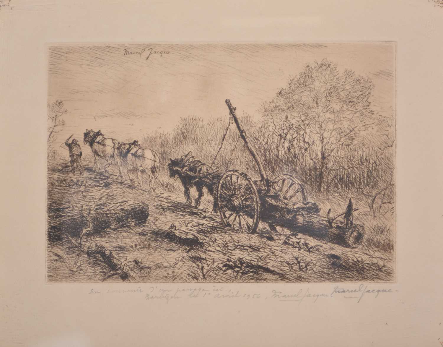 Lot 436 - Marcel Jacque, The Log Wagon