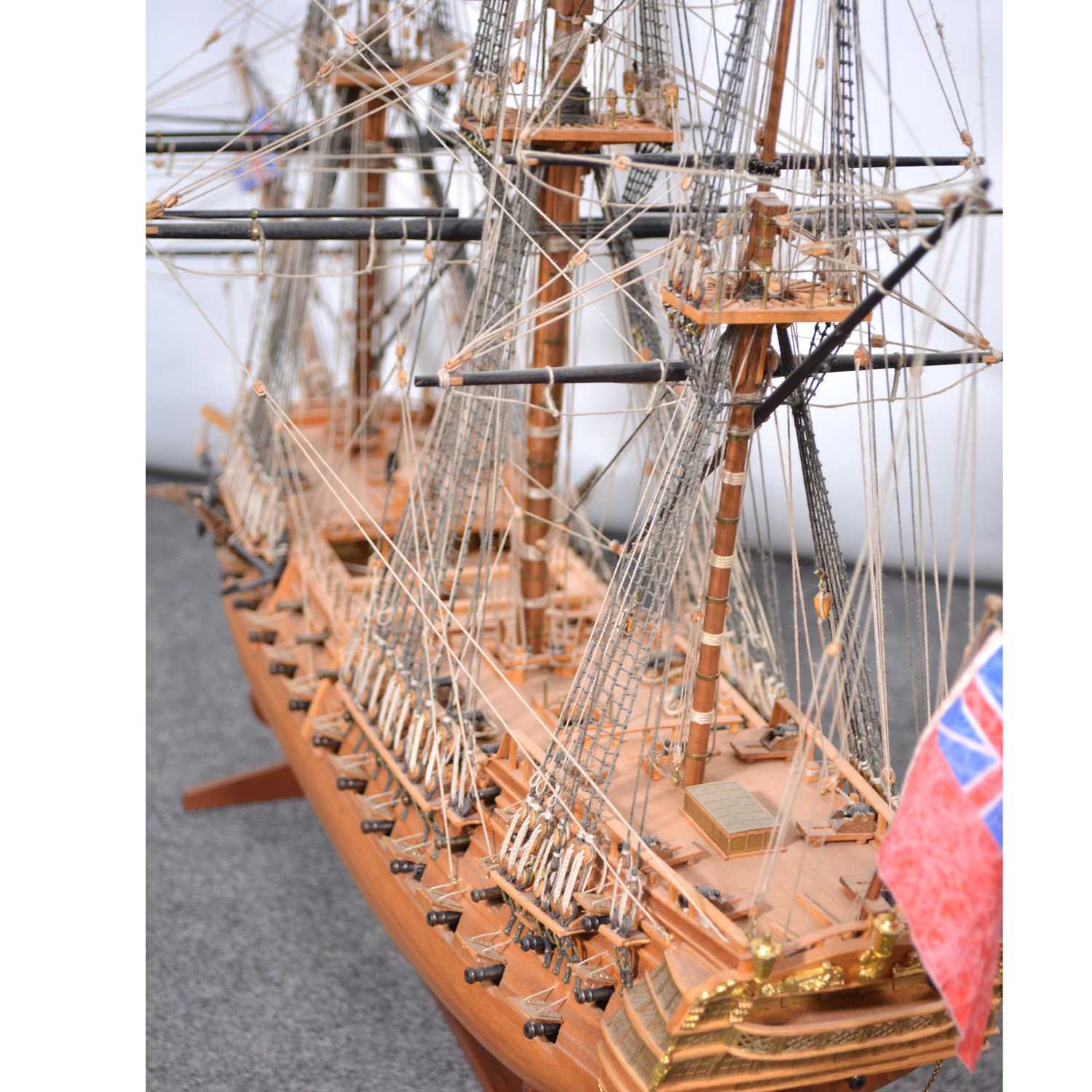 Lot 168 - A scratch-built model of a sailing galleon