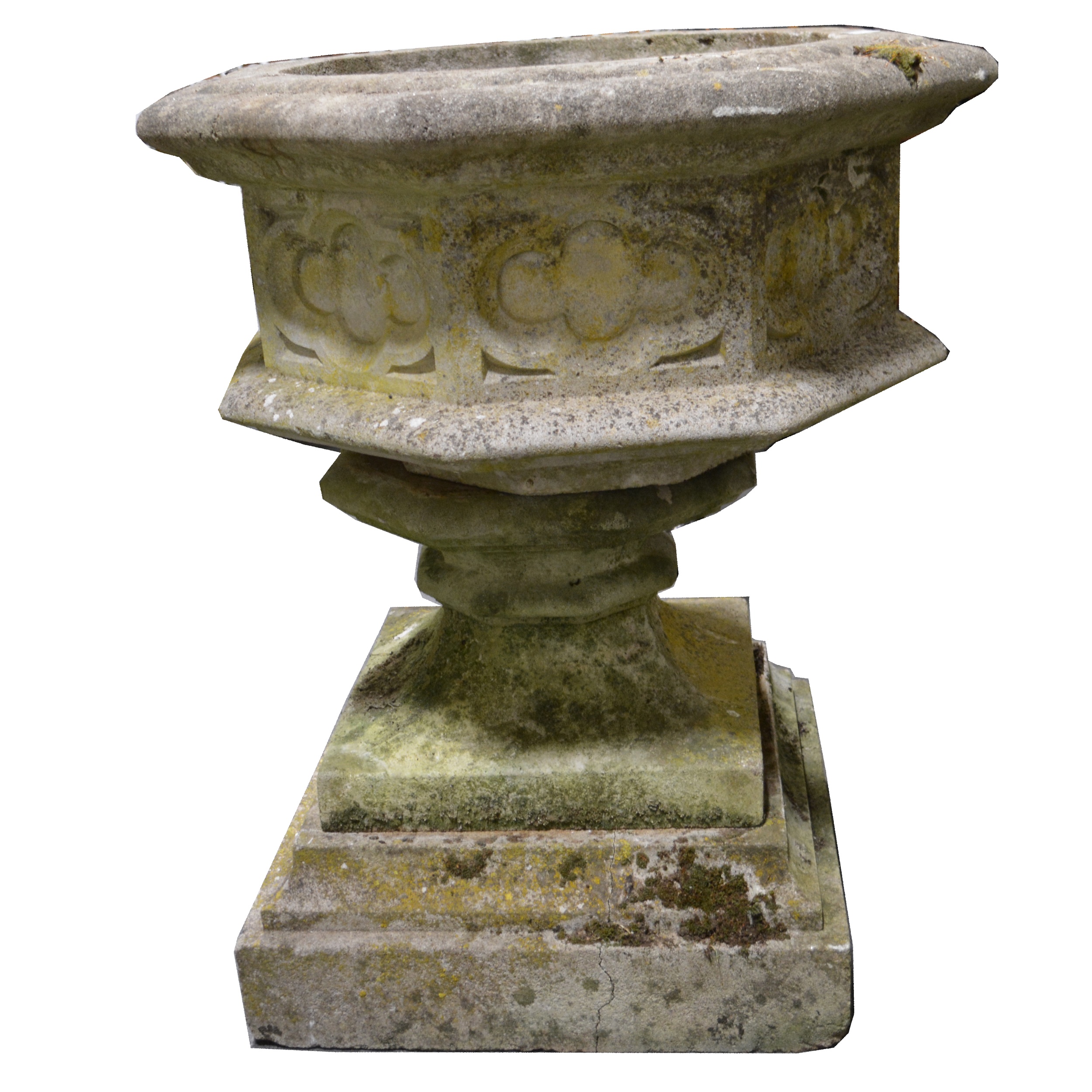 Lot 590 - Haddonstone garden urn,