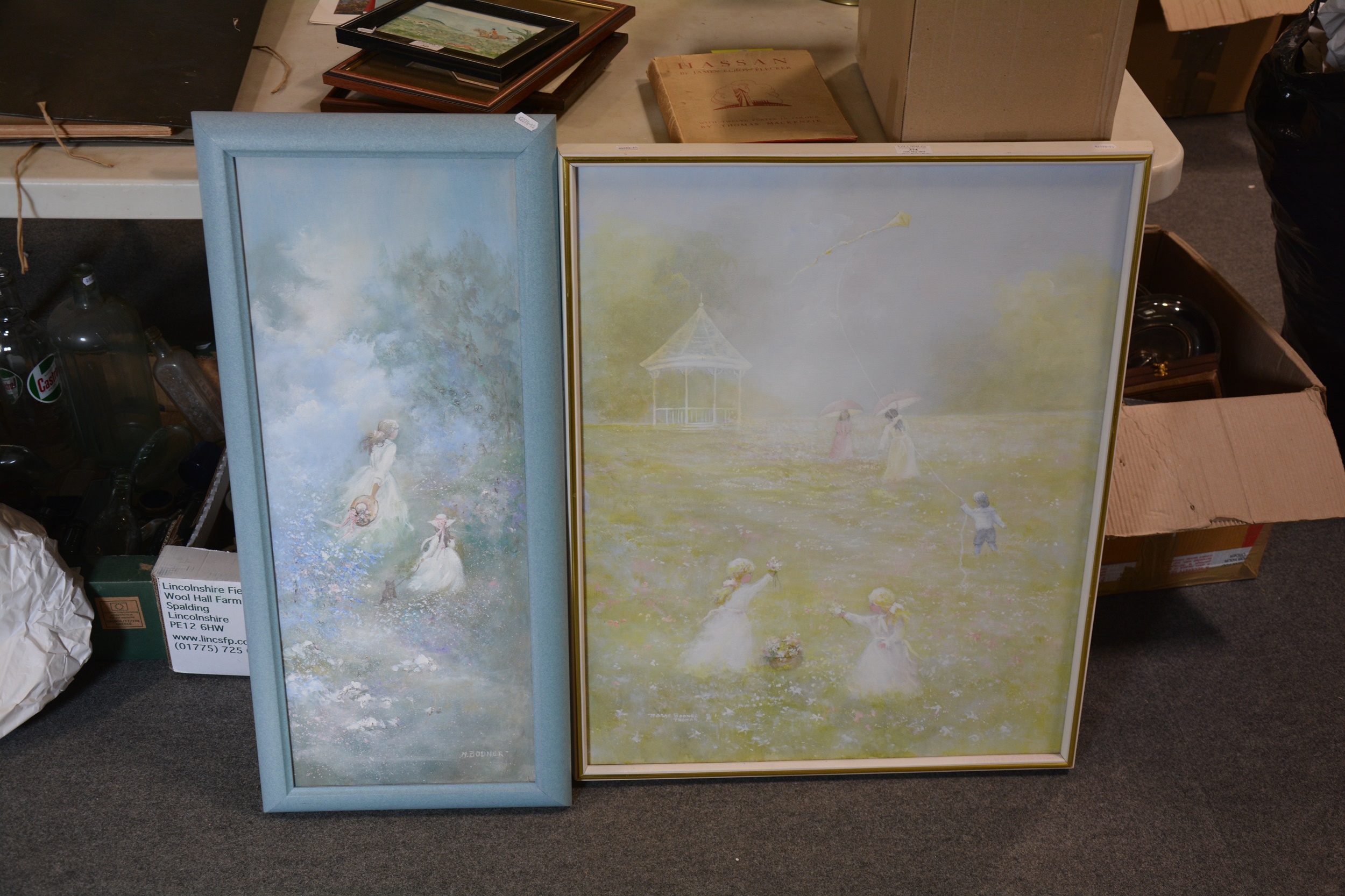 Lot 374 - Marge Bodner Thomas - two oil paintings