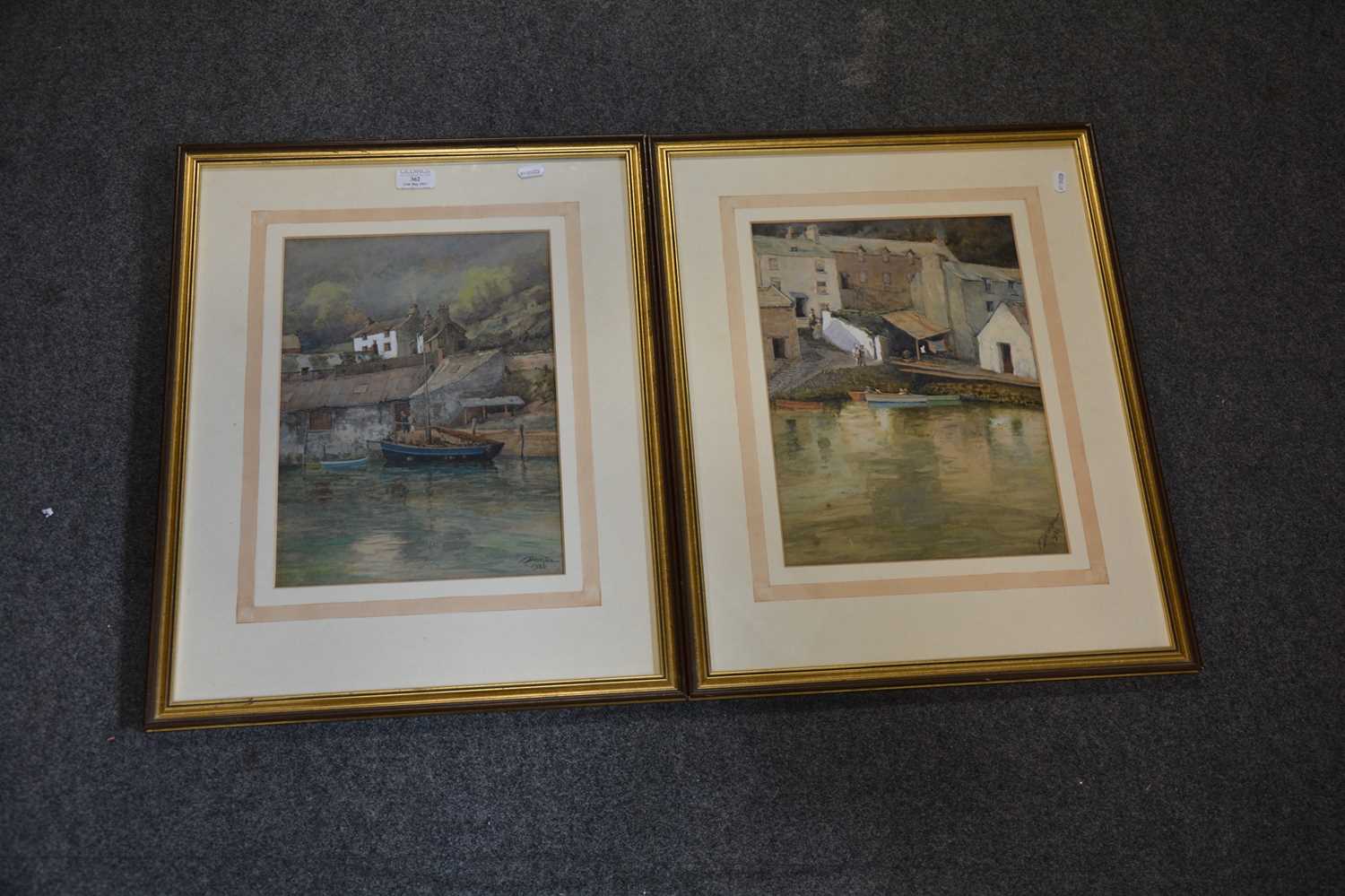 Lot 372 - Fred Dearden - a pair of Cornish harbour