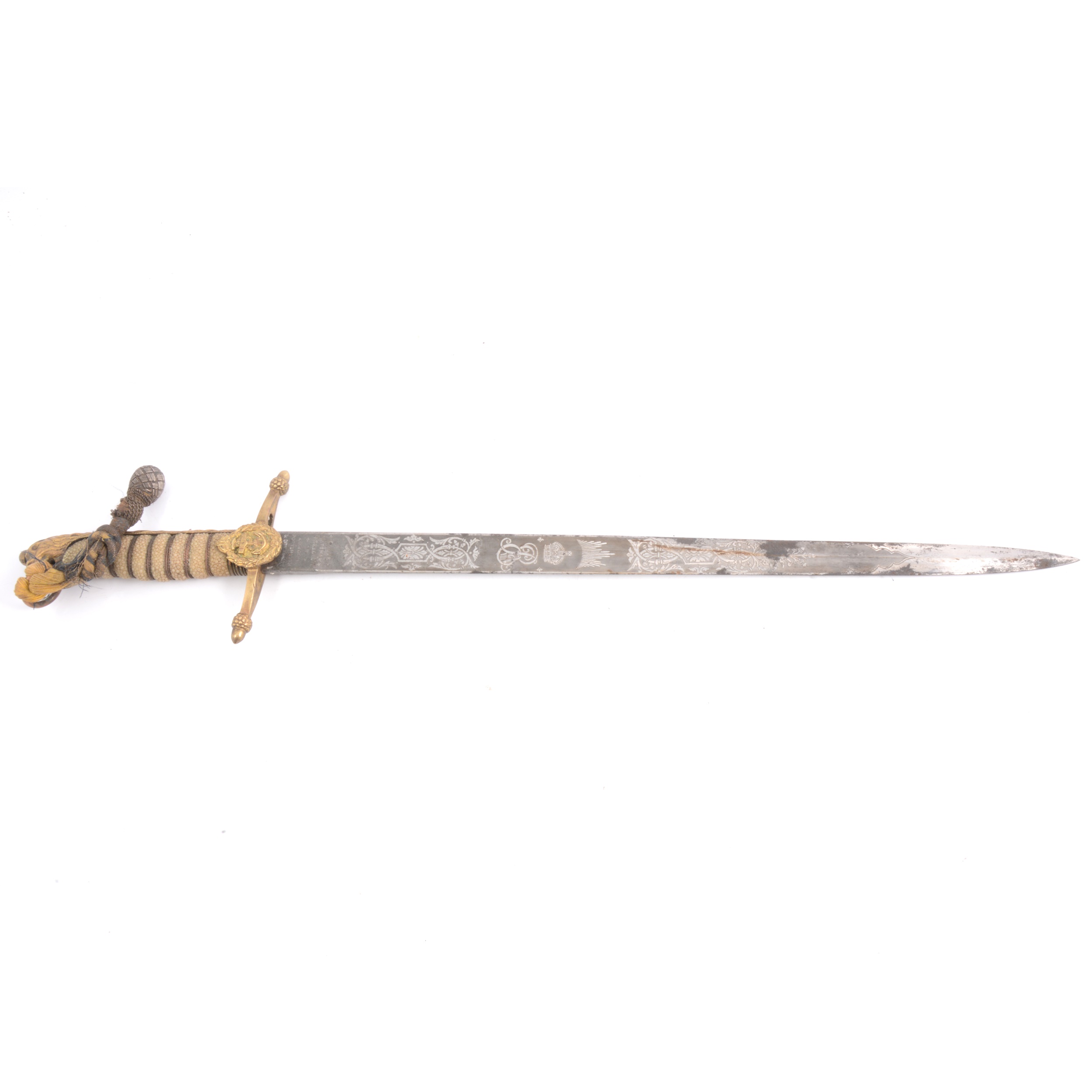 Lot 136 - An Edward VII British Naval Dirk, by Gieve