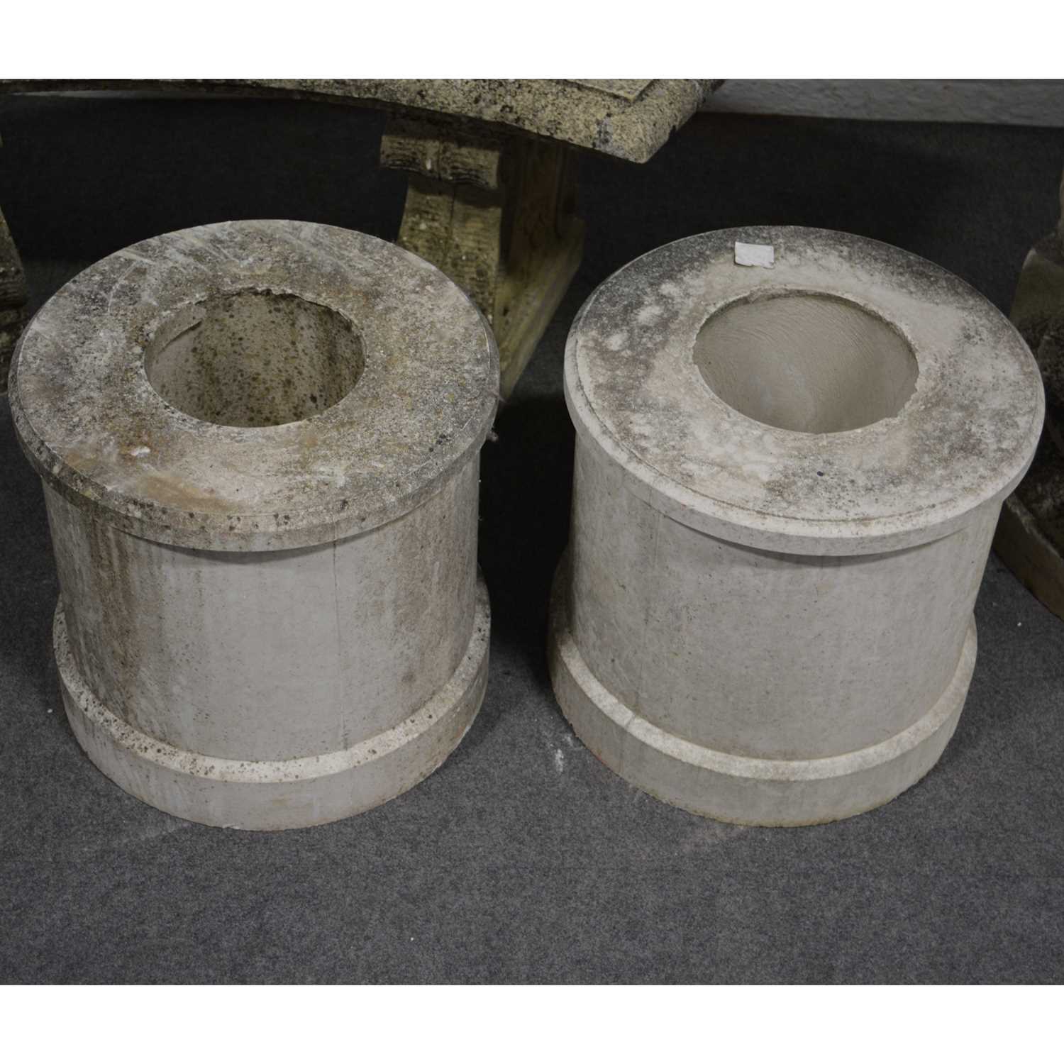 Lot 510 - Two Haddonstone cylindrical columns,