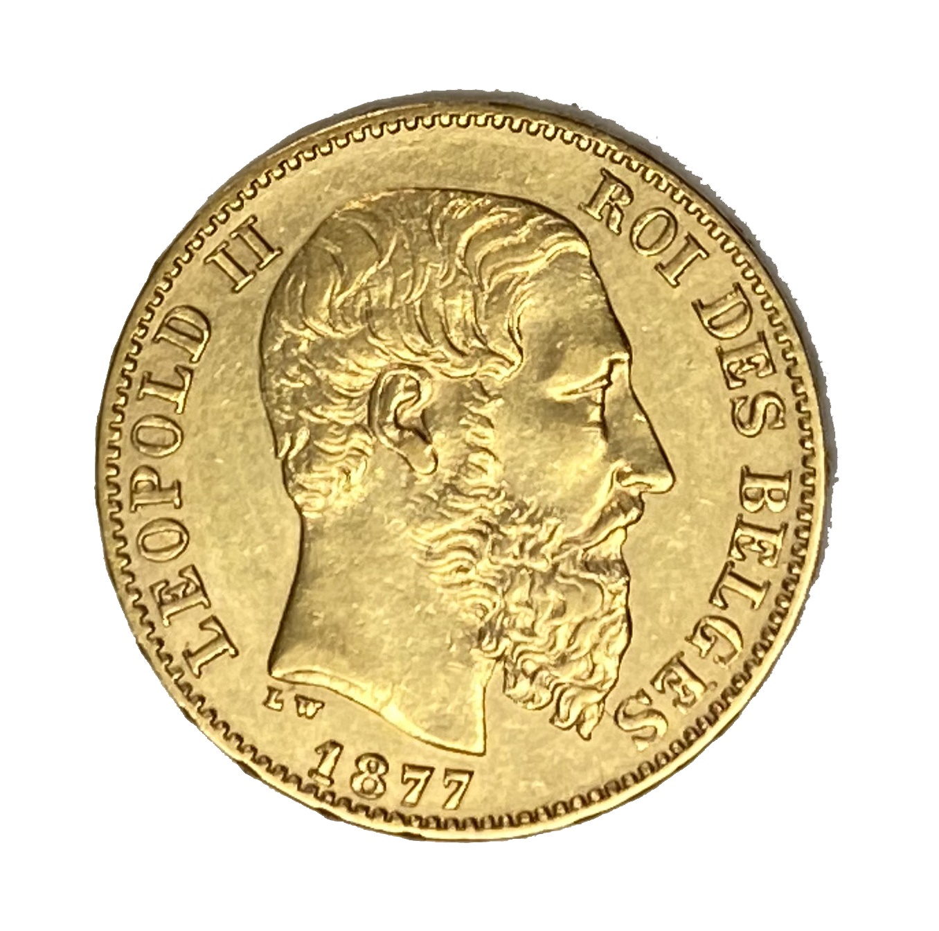 Lot 120 - Belgium, 20 Franc gold coin, Leopold II,