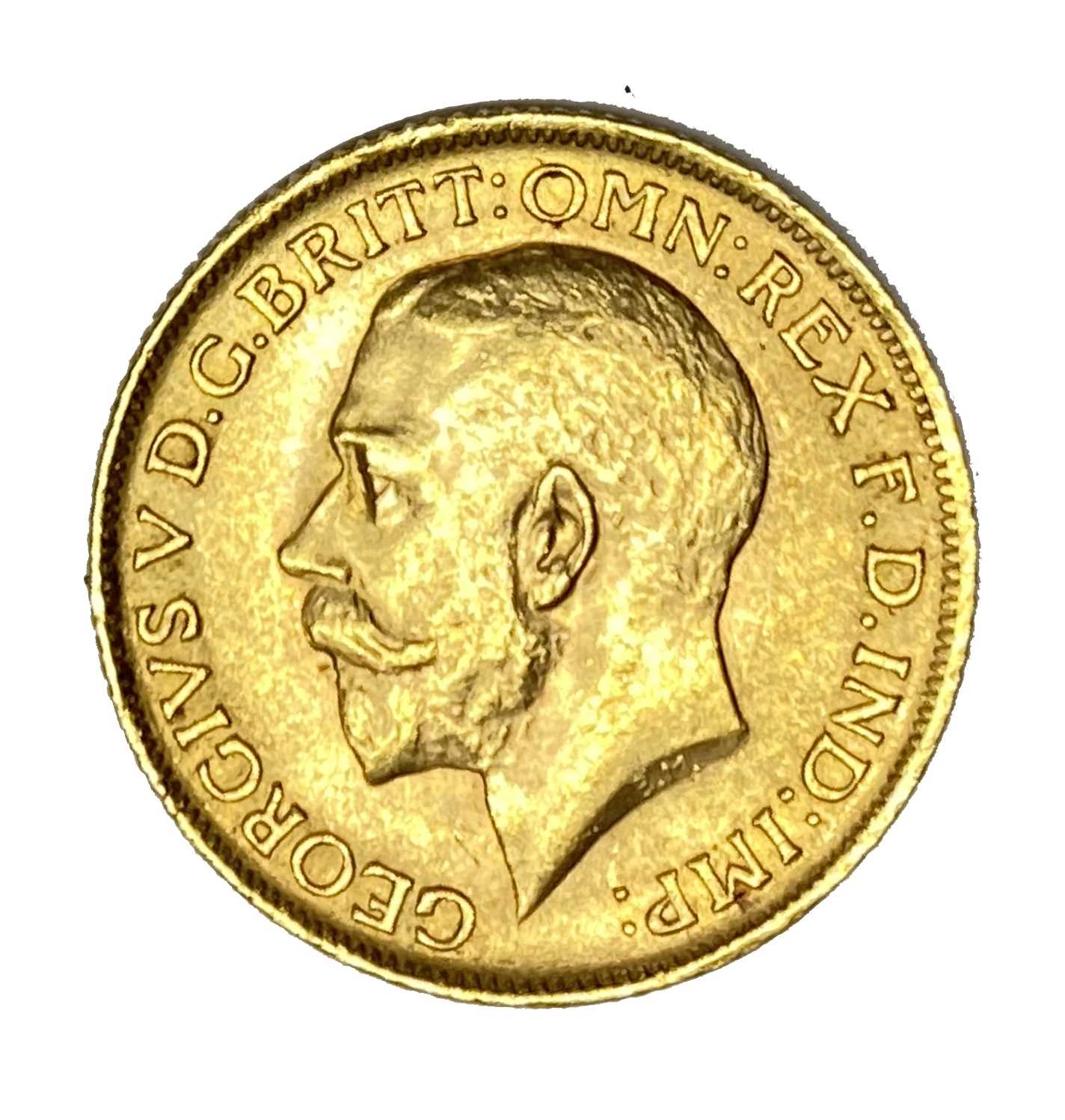 Lot 420 - George V gold Sovereign coin, 1913
