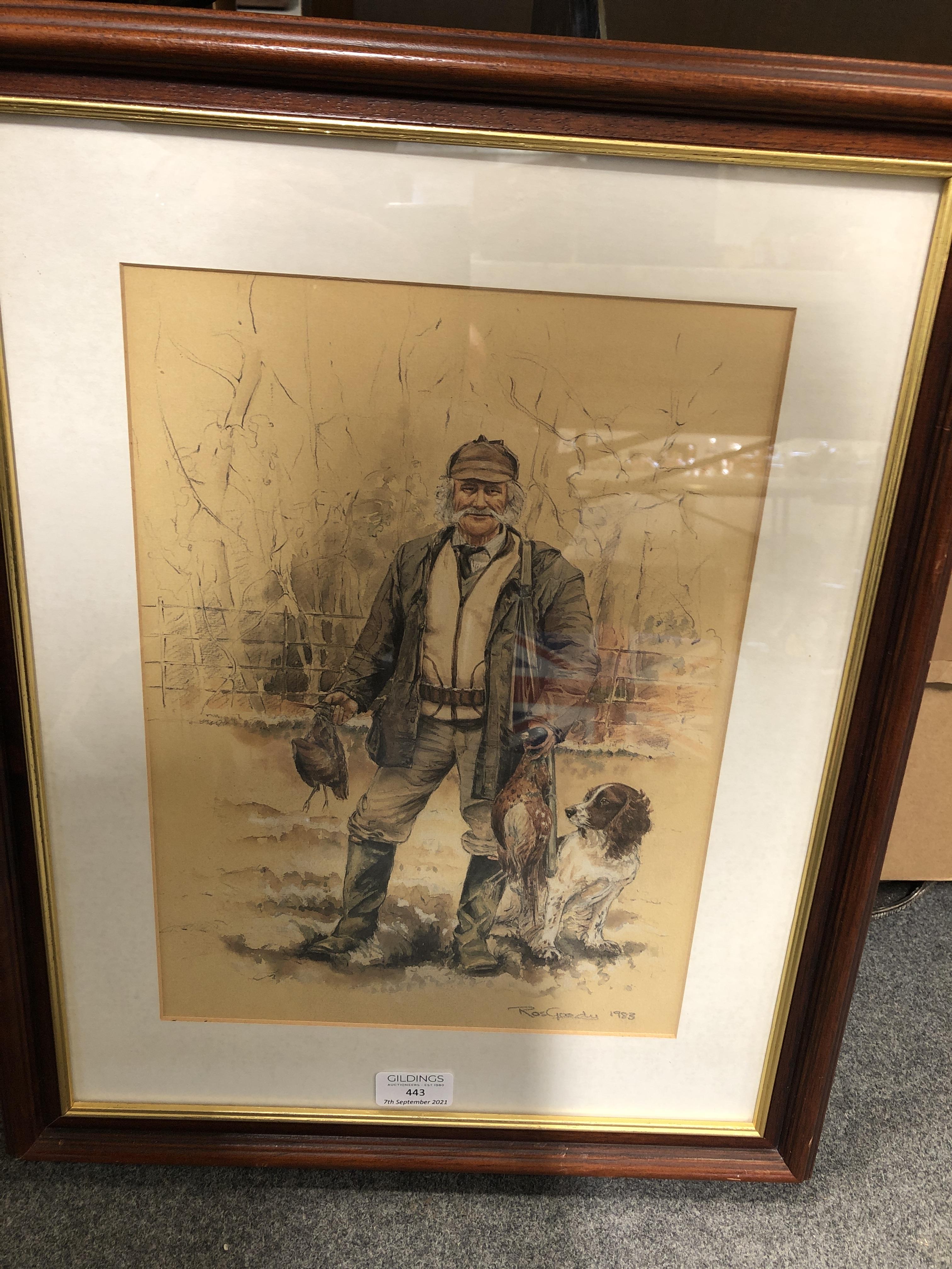 Lot 443 - Ros Goody, four shooting prints.