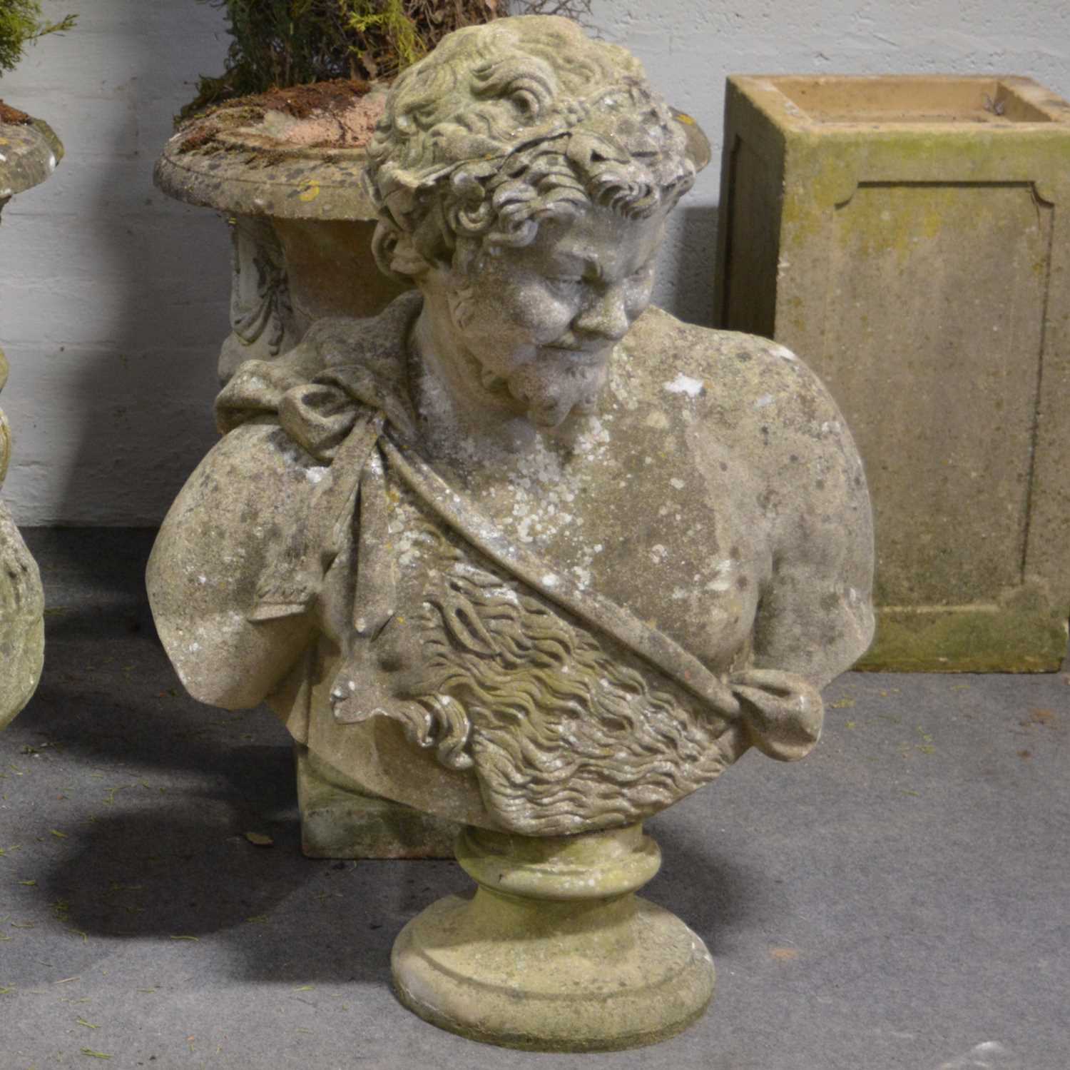 Lot 684 - Large Haddonstone Bacchus Bust