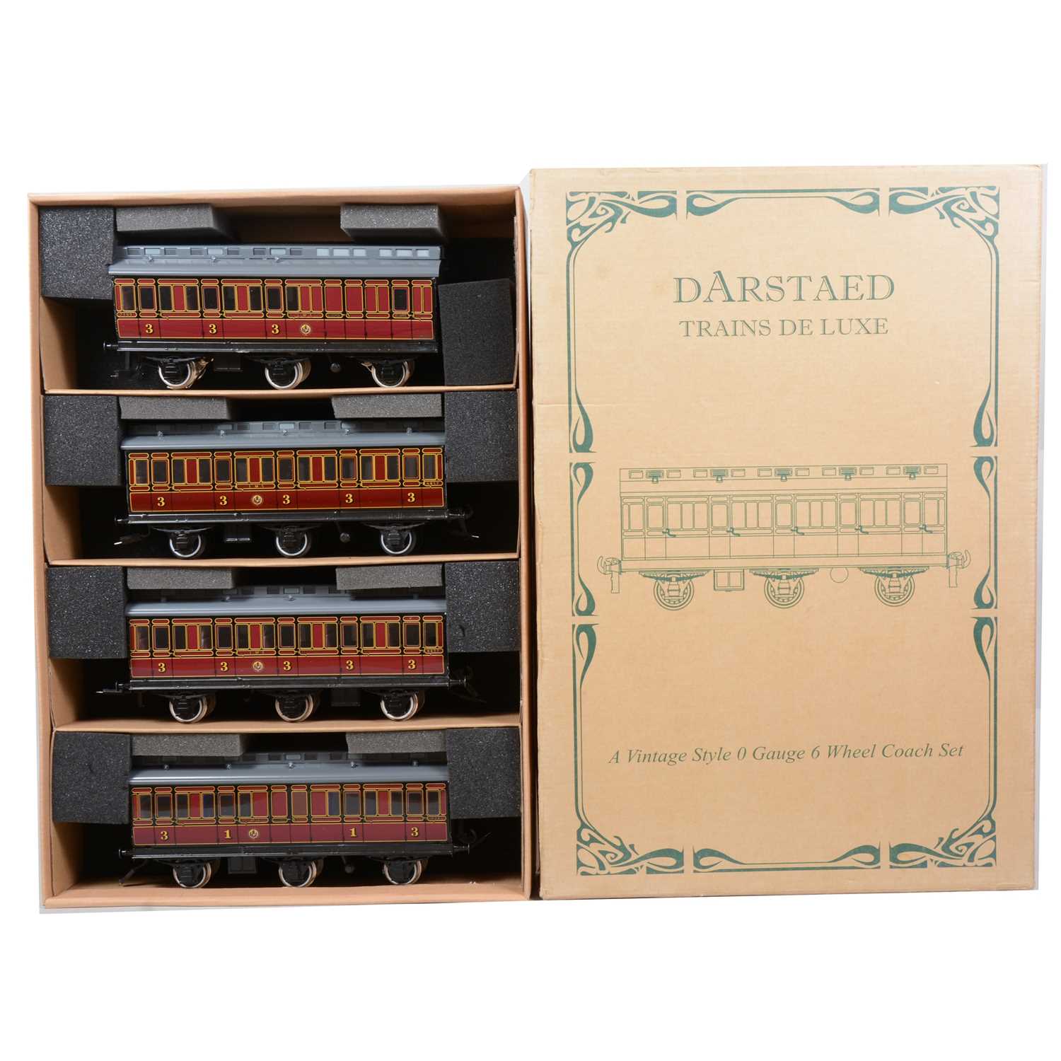 Darstaed Trains De Luxe O Gauge Model Railway 6 Wheel Coach Set Lms Ii