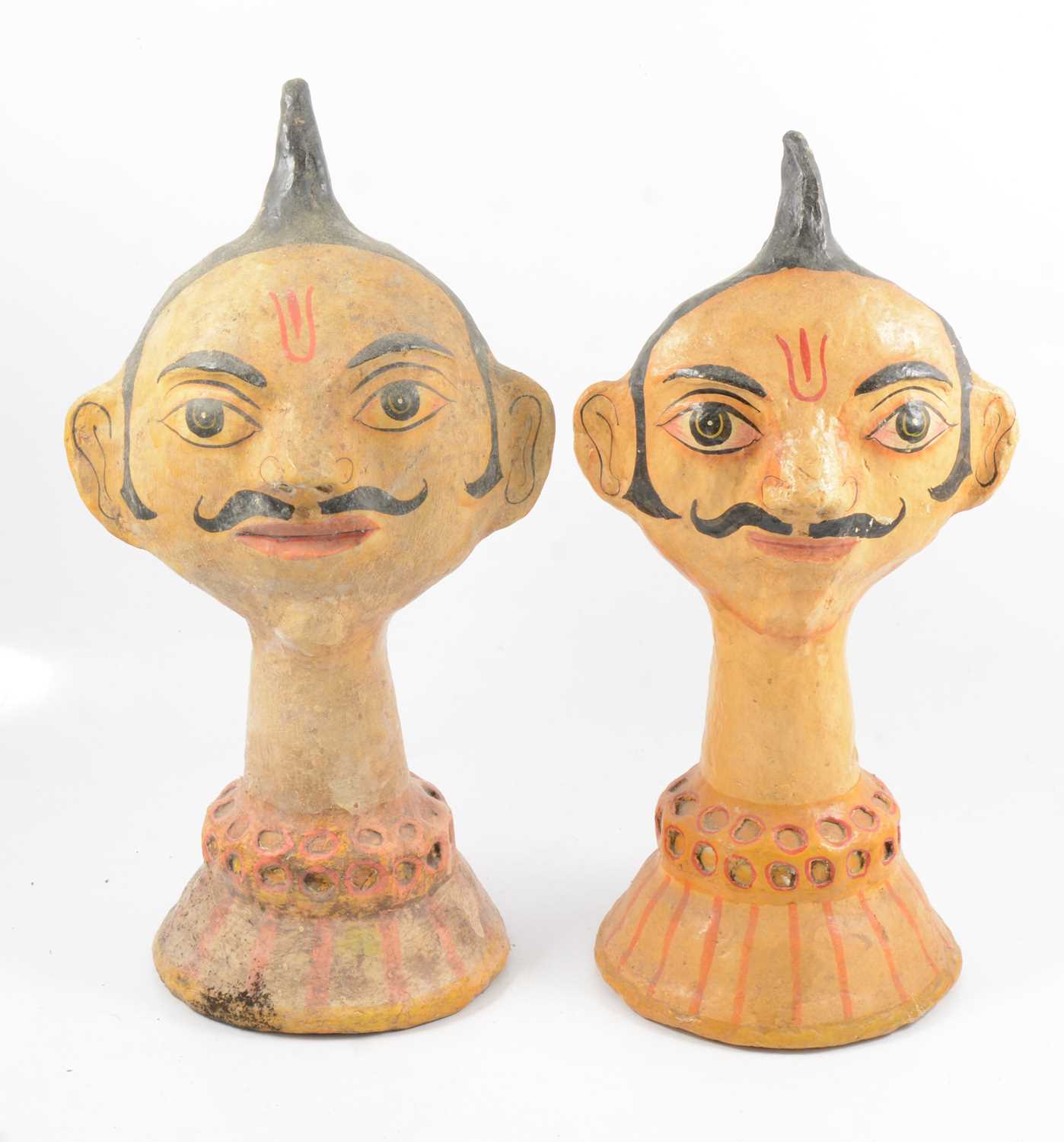 Lot 121 - Pair of paper mache/composition busts