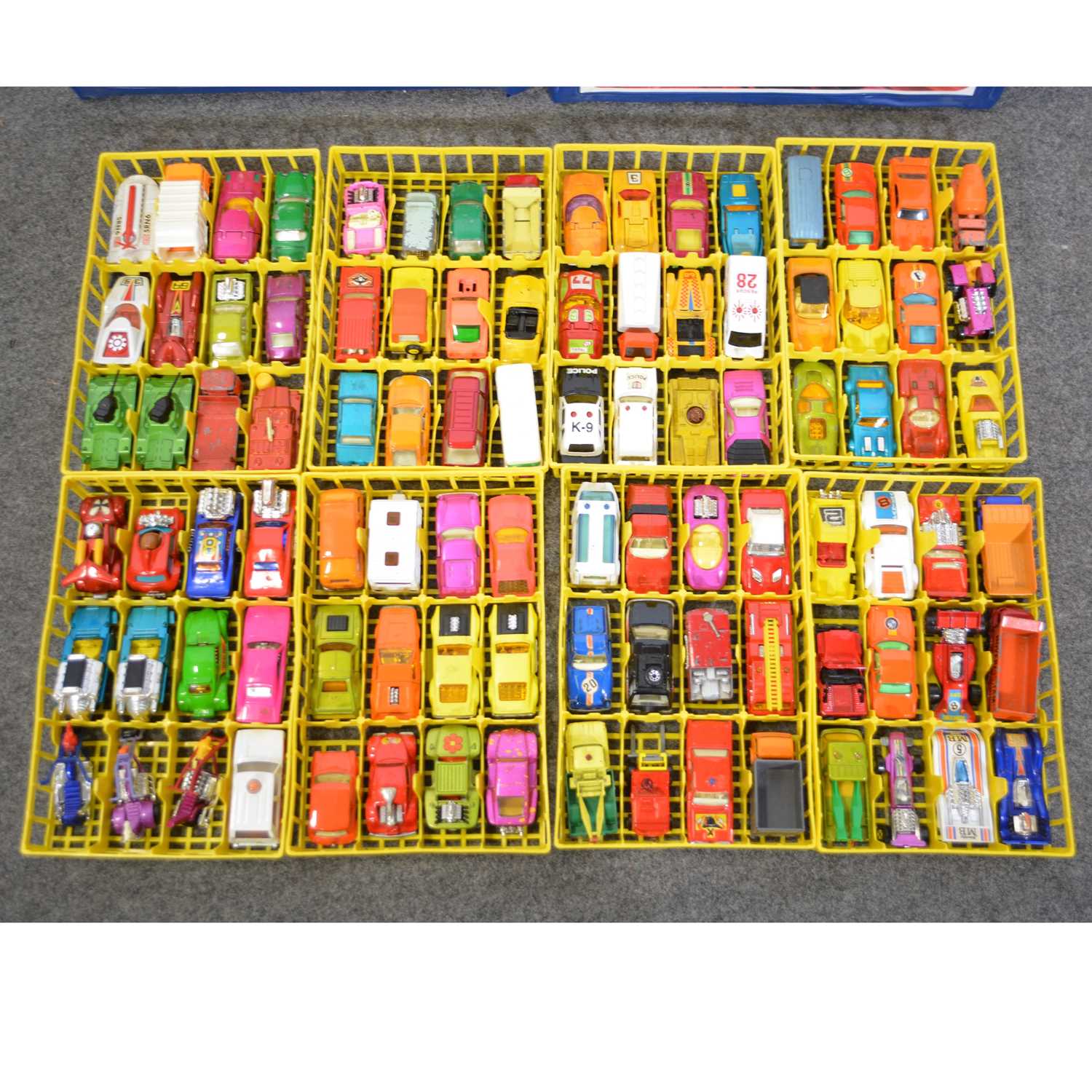 Lot 159 - Two Matchbox model carry cases, with models.