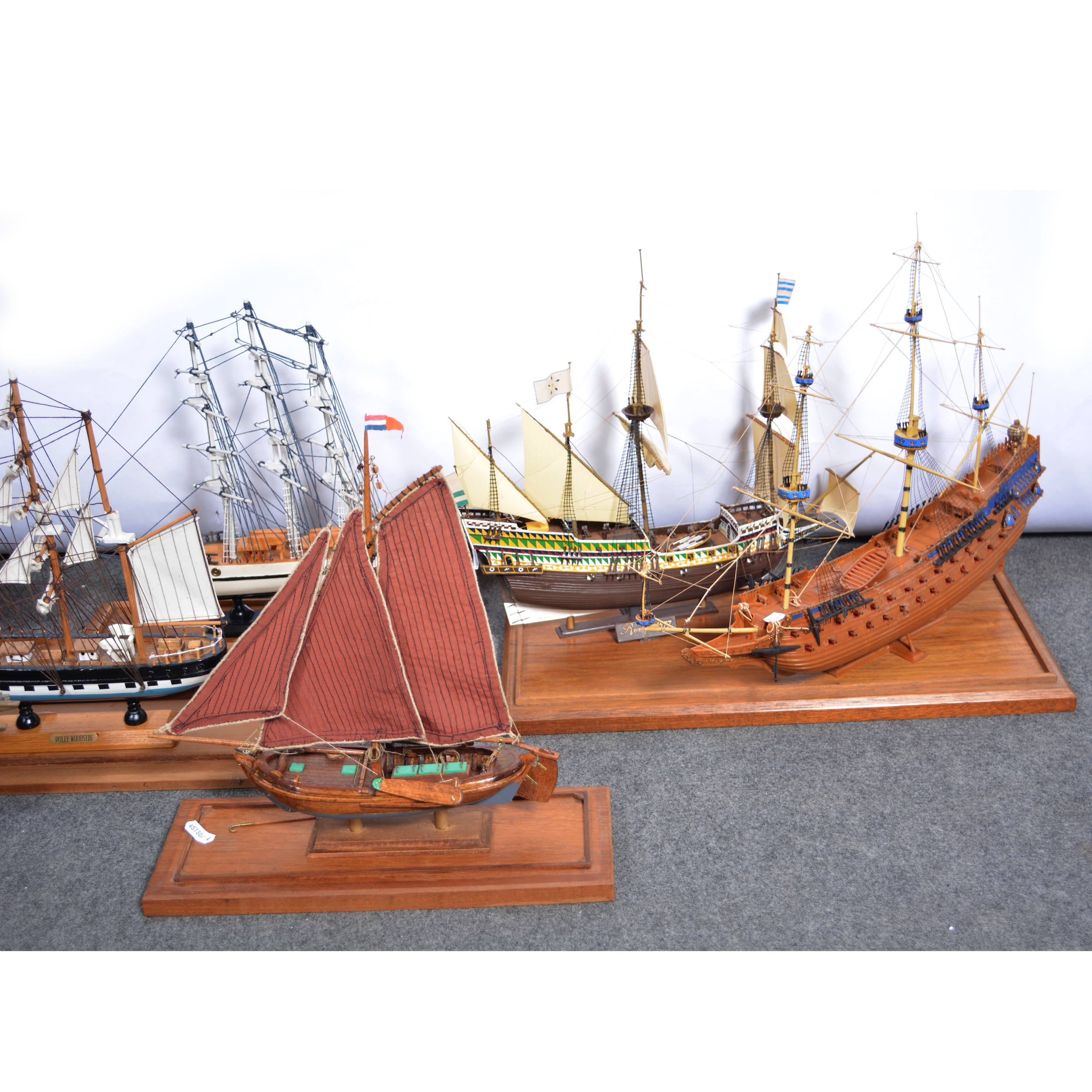 Lot 216 - Seven kit-built and scratch-built model