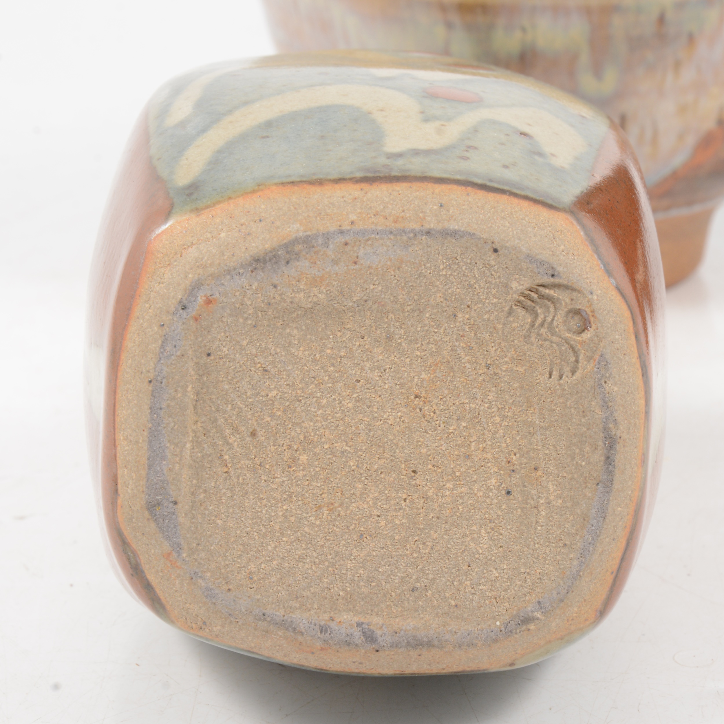 Lot 1037 - David Frith, a stoneware vase; a Ray Finch