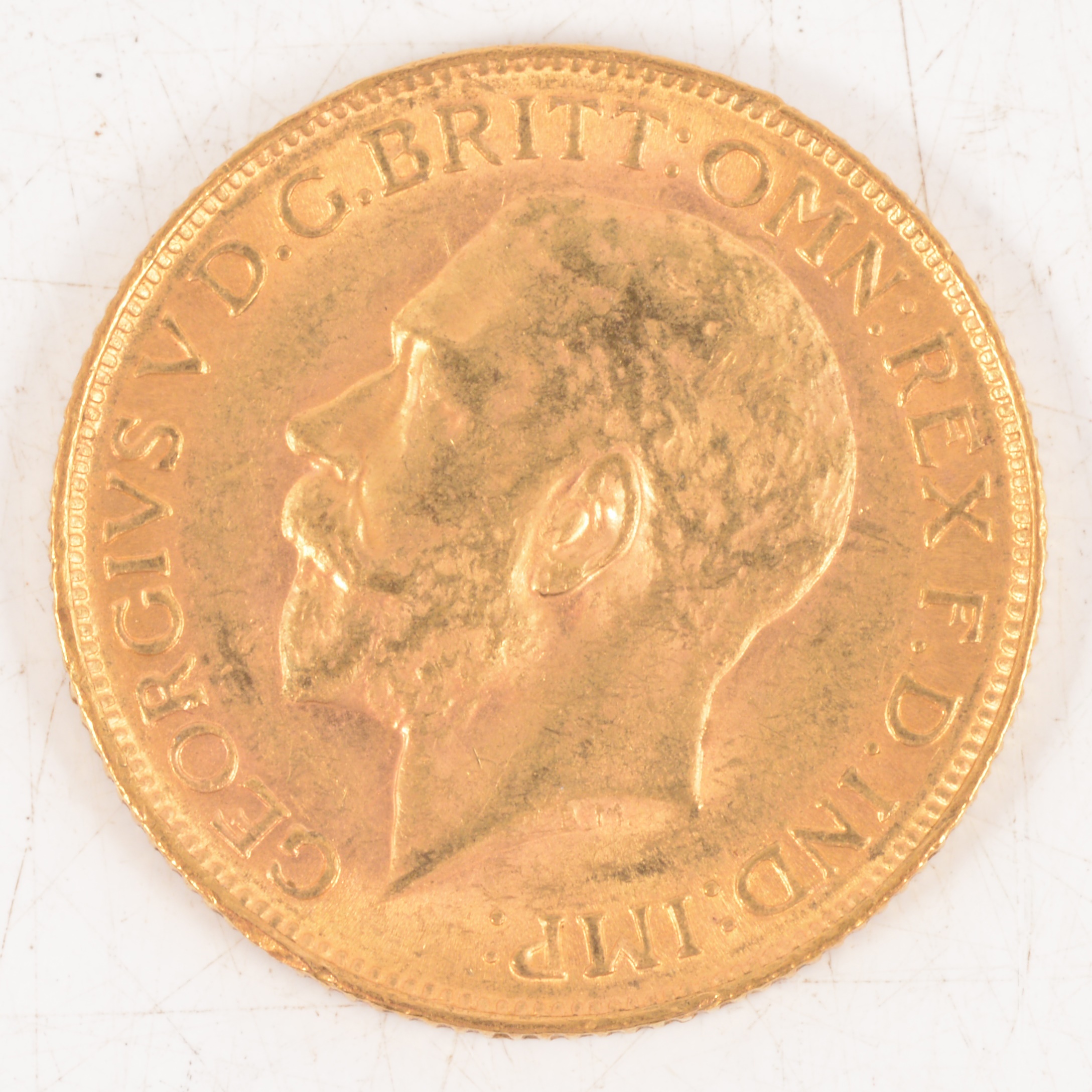 Lot 220 - George V gold Sovereign coin, 1911,