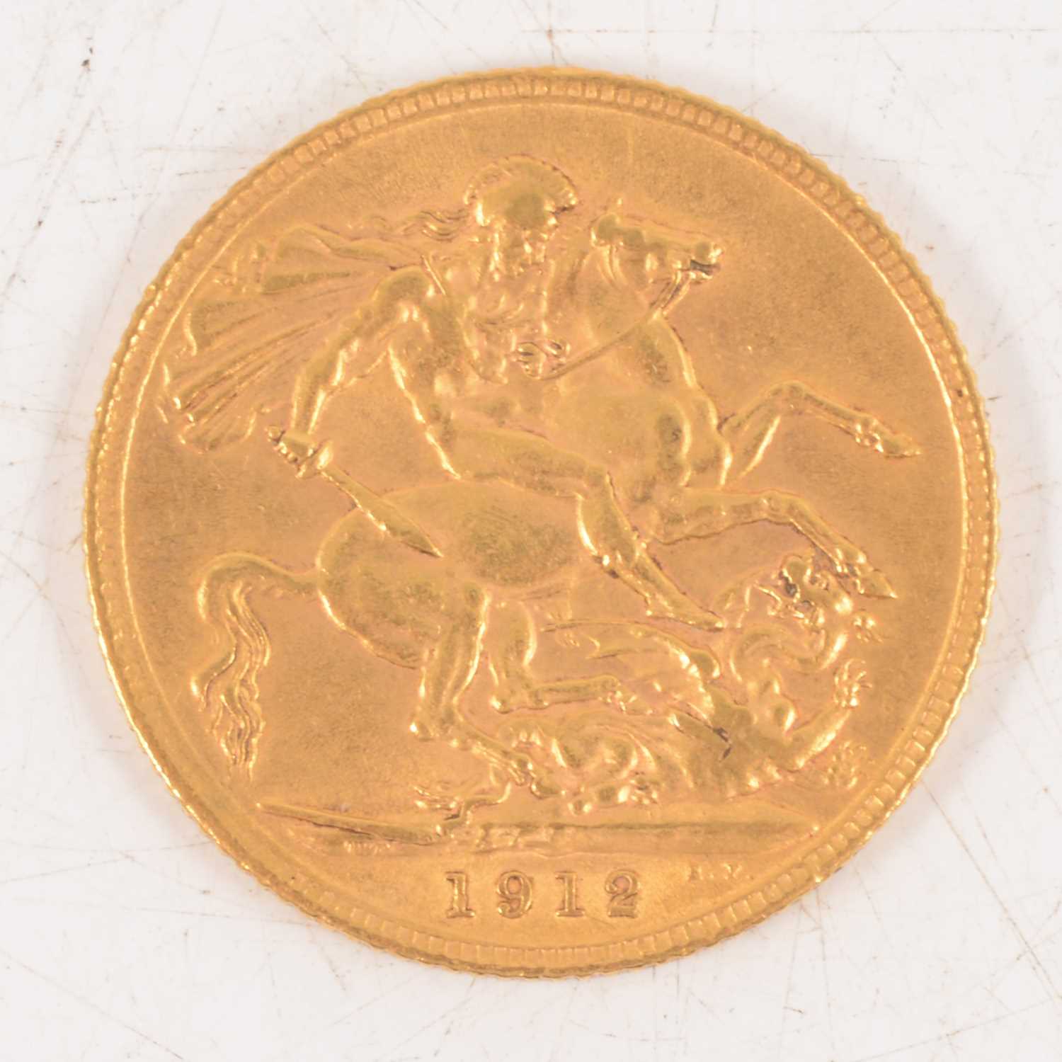 Lot 210 - George V gold Sovereign coin, 1912,