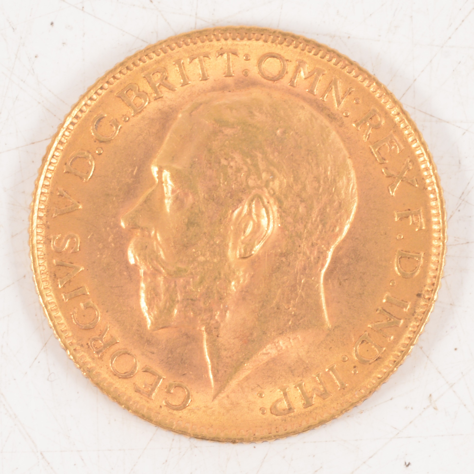 Lot 215 - George V gold Sovereign coin, 1912,