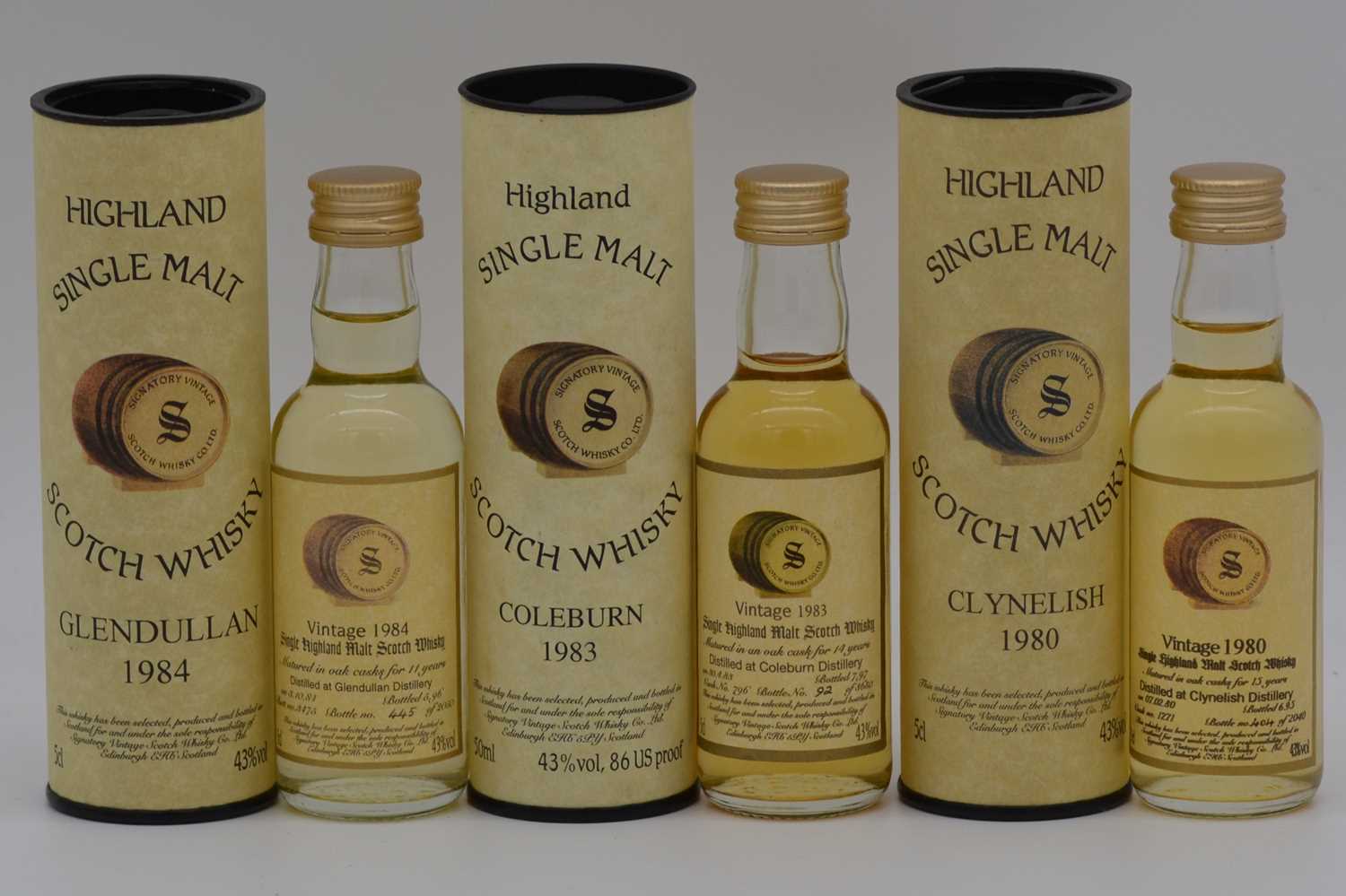 Lot 212 - Signatory Vintage - six assorted Highland