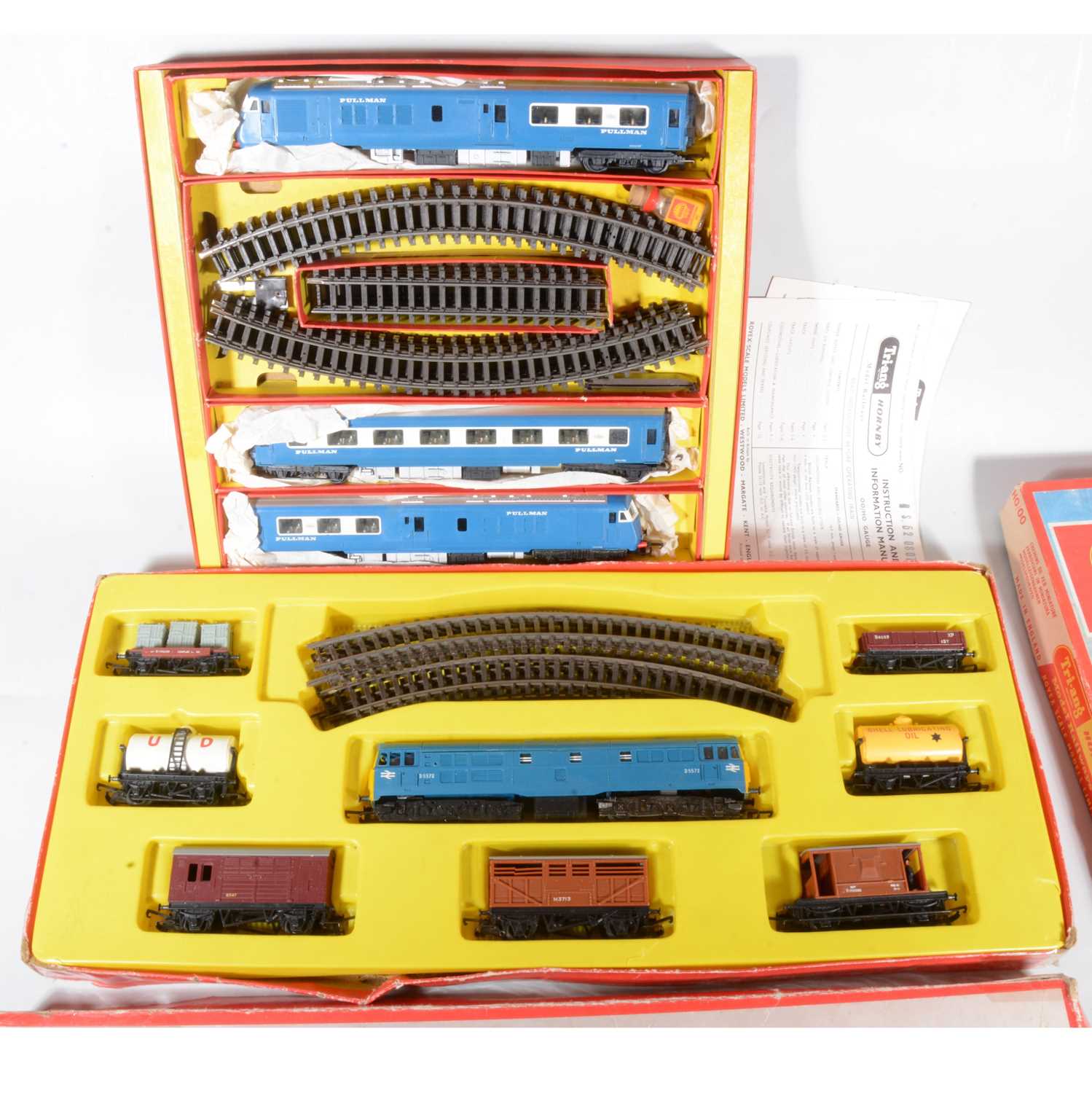 Lot 93 - Two Tri-ang OO gauge model railway set; RS52