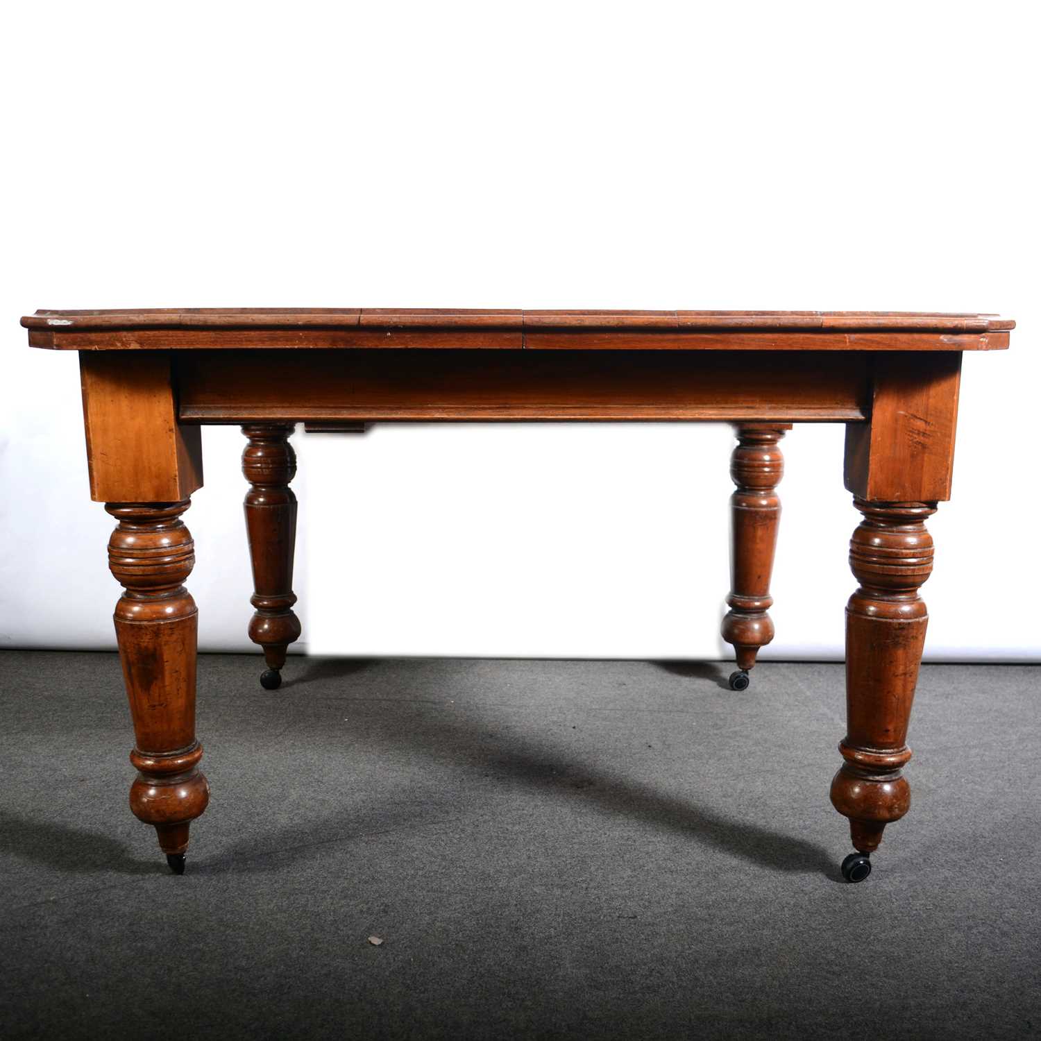 Lot 461 - Victorian walnut dining table,