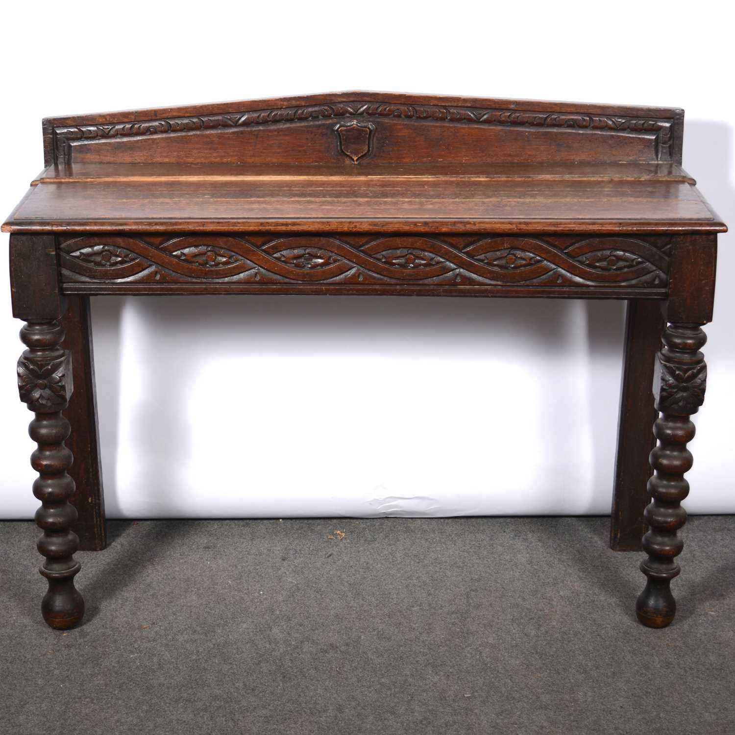 Lot 453 - Victorian oak hall table,