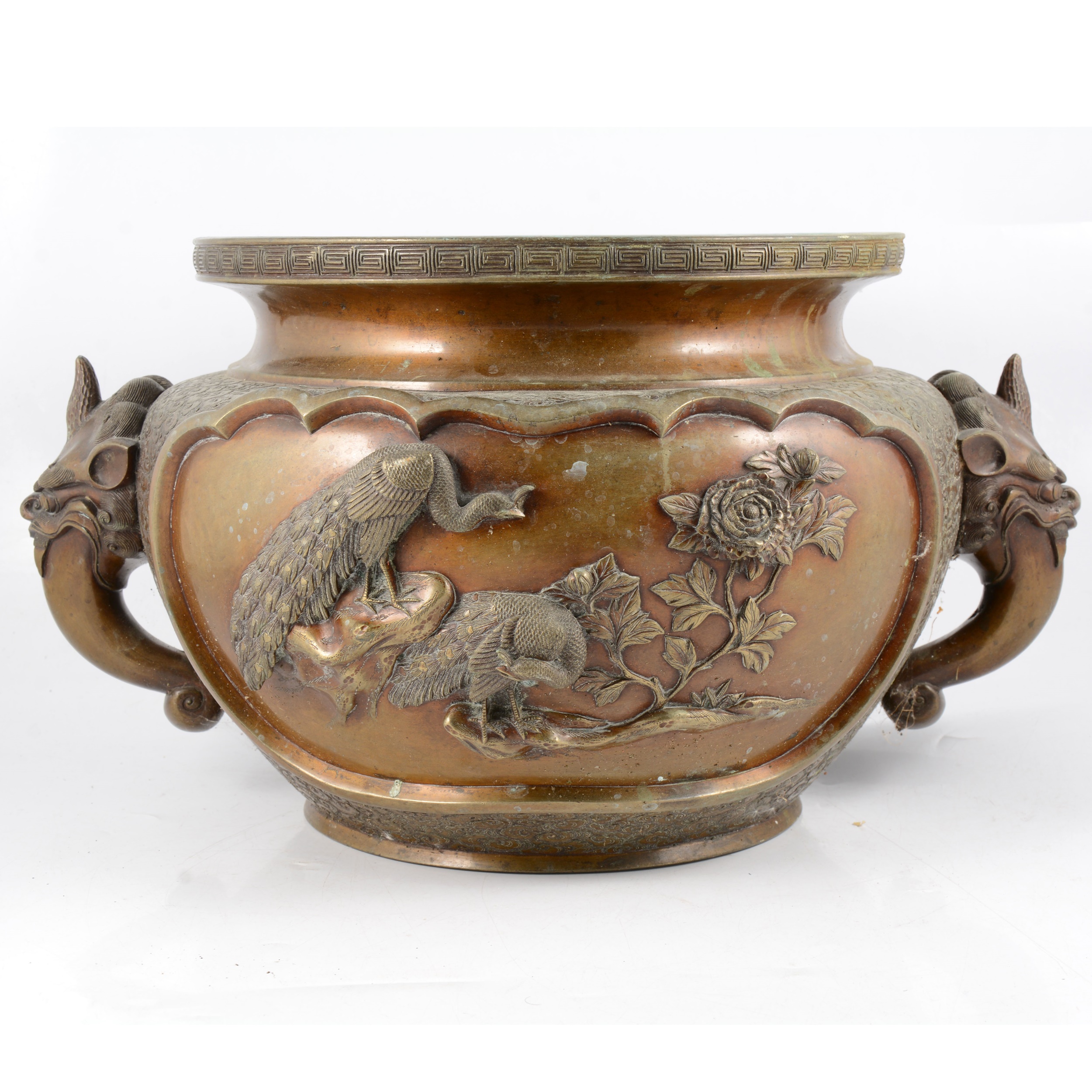 Lot 24 - Japanese bronze hibachi or fire pot,