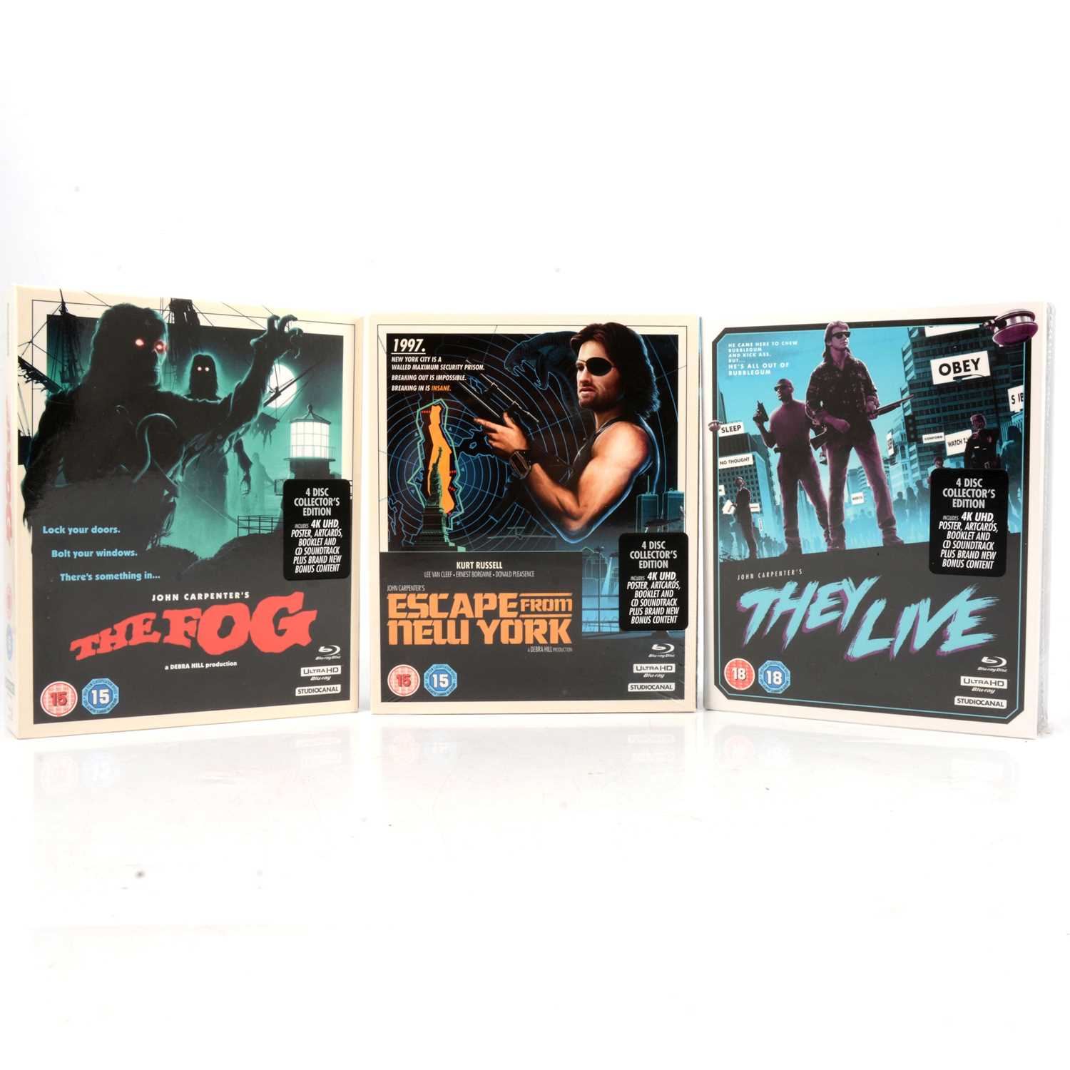 Lot 75 - Three Studiocanal John Carpenter series Ultra