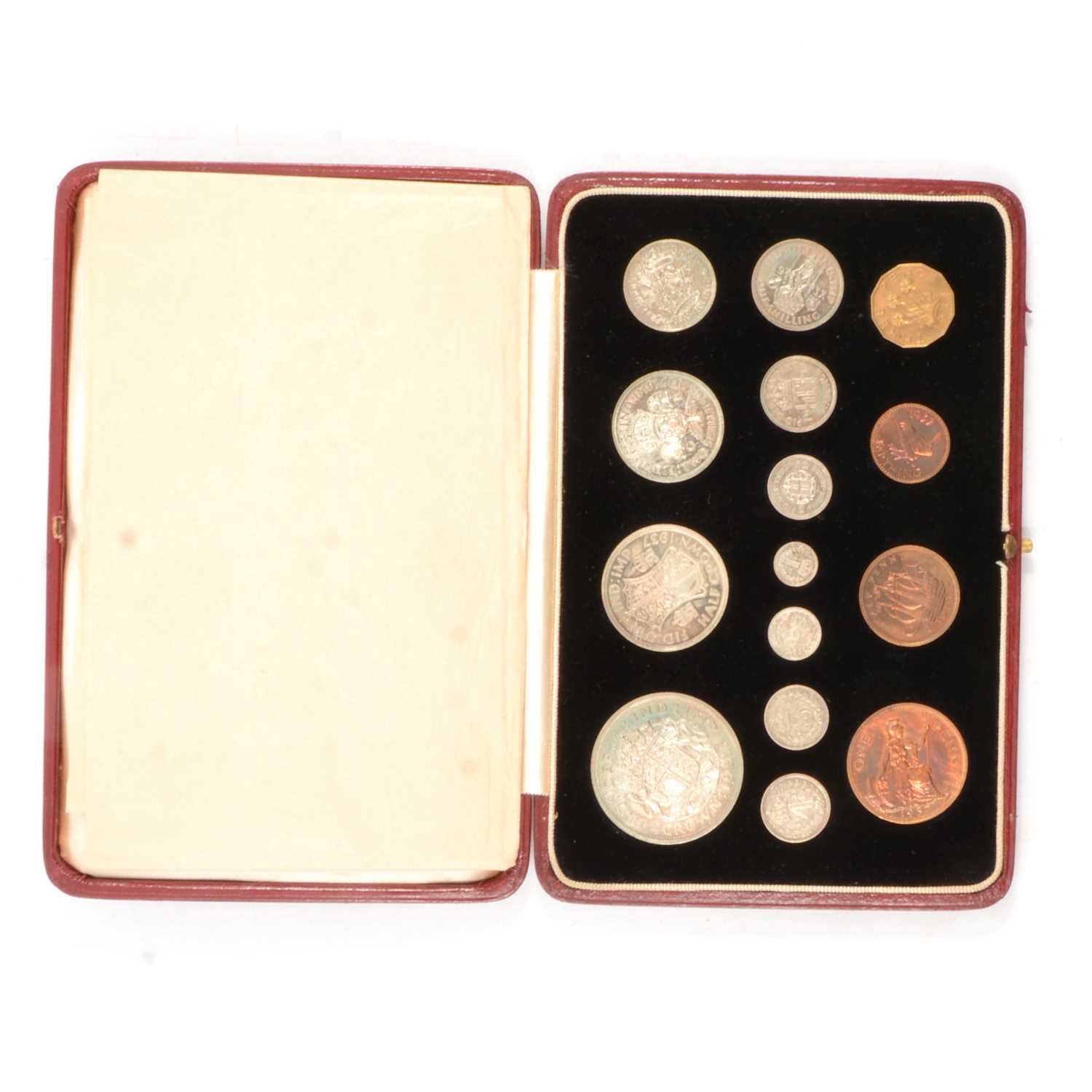George VI 1937 full specimen coin set, including Maundy Money. | Barnebys