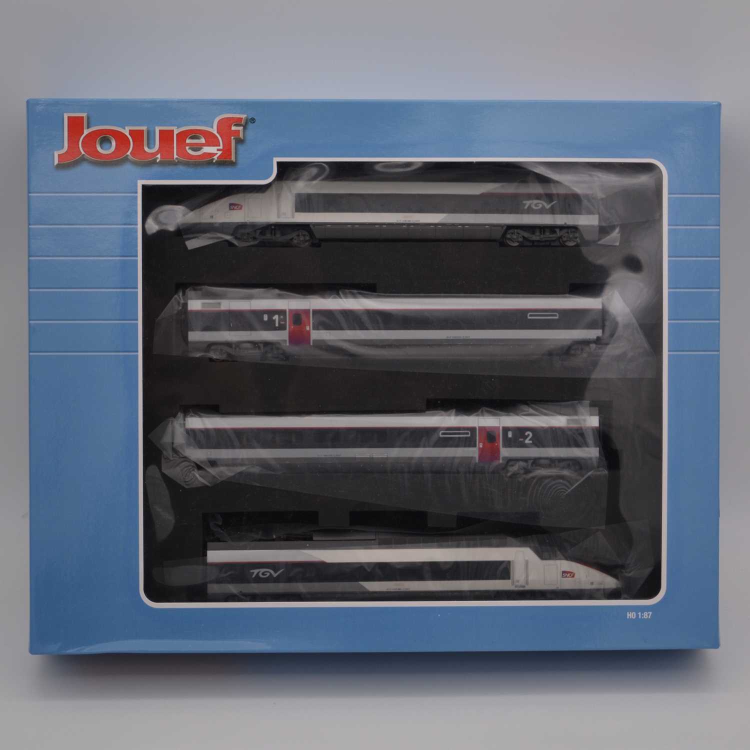 Jouef HO model railways set, ref HJ2231 SNCF TGV sud-est epoque VI, 4 ...