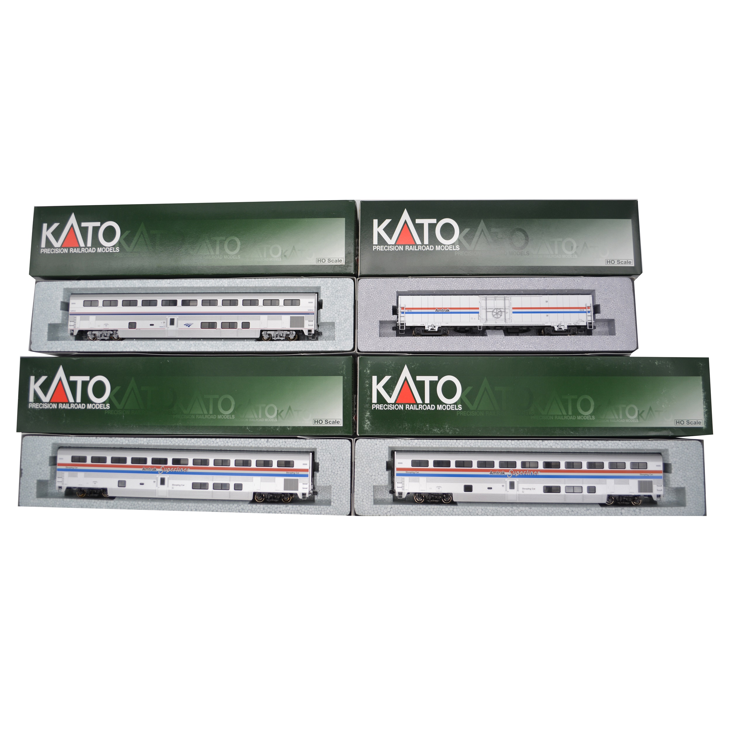 Lot 228 - Seven Kato HO gauge model railways Amtrak
