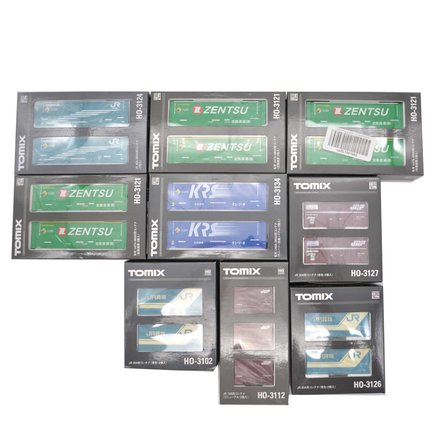 Lot 584 - Tomix HO model railway container packs
