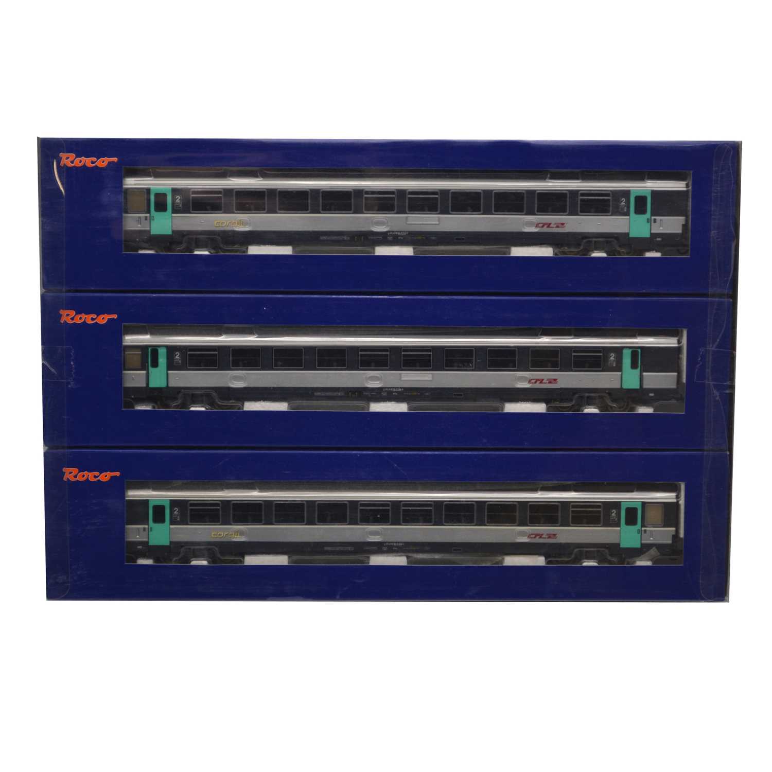 Lot 344 - Roco HO gauge model railway 3-car passenger