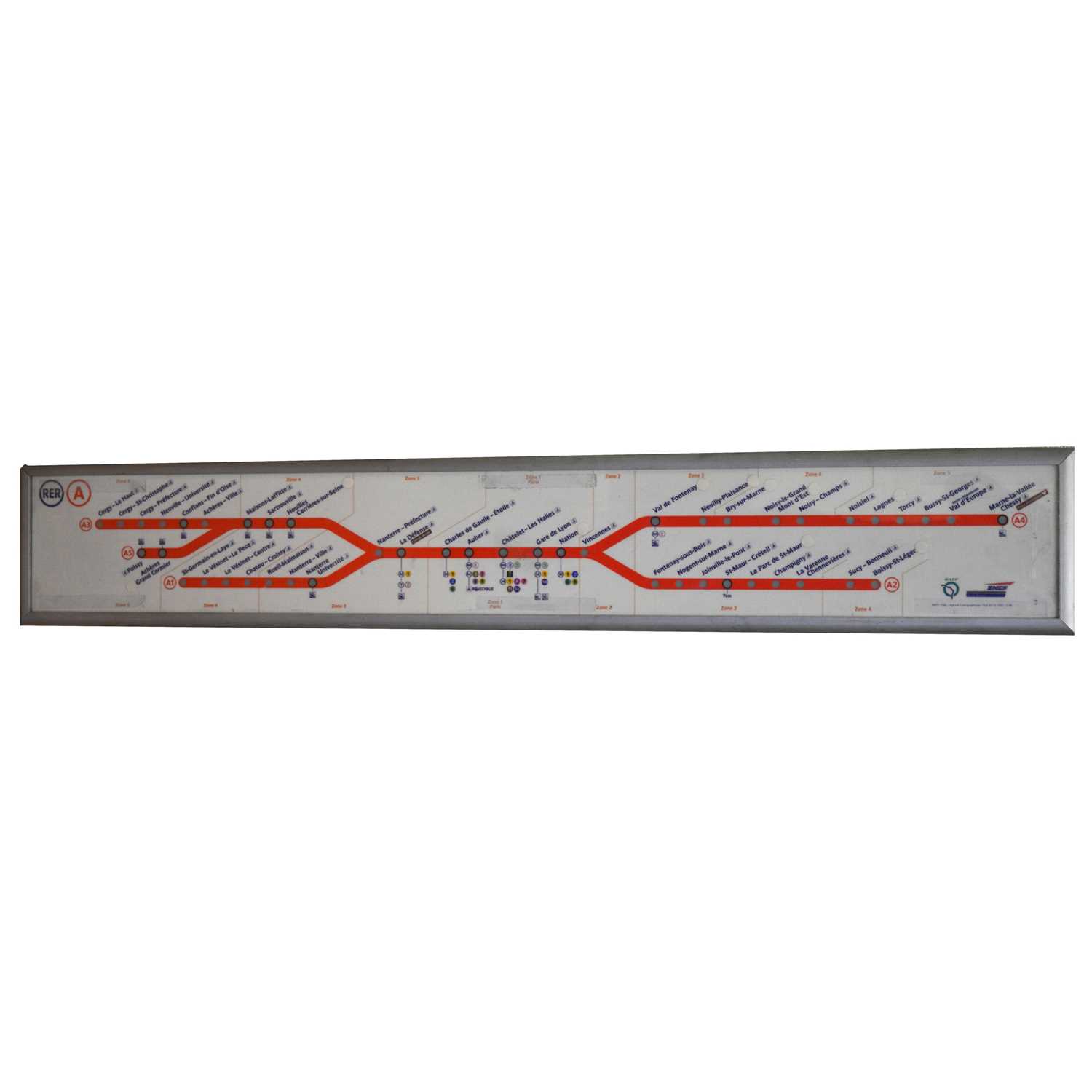 Lot 293 - Original SNCF Paris line route train sign,
