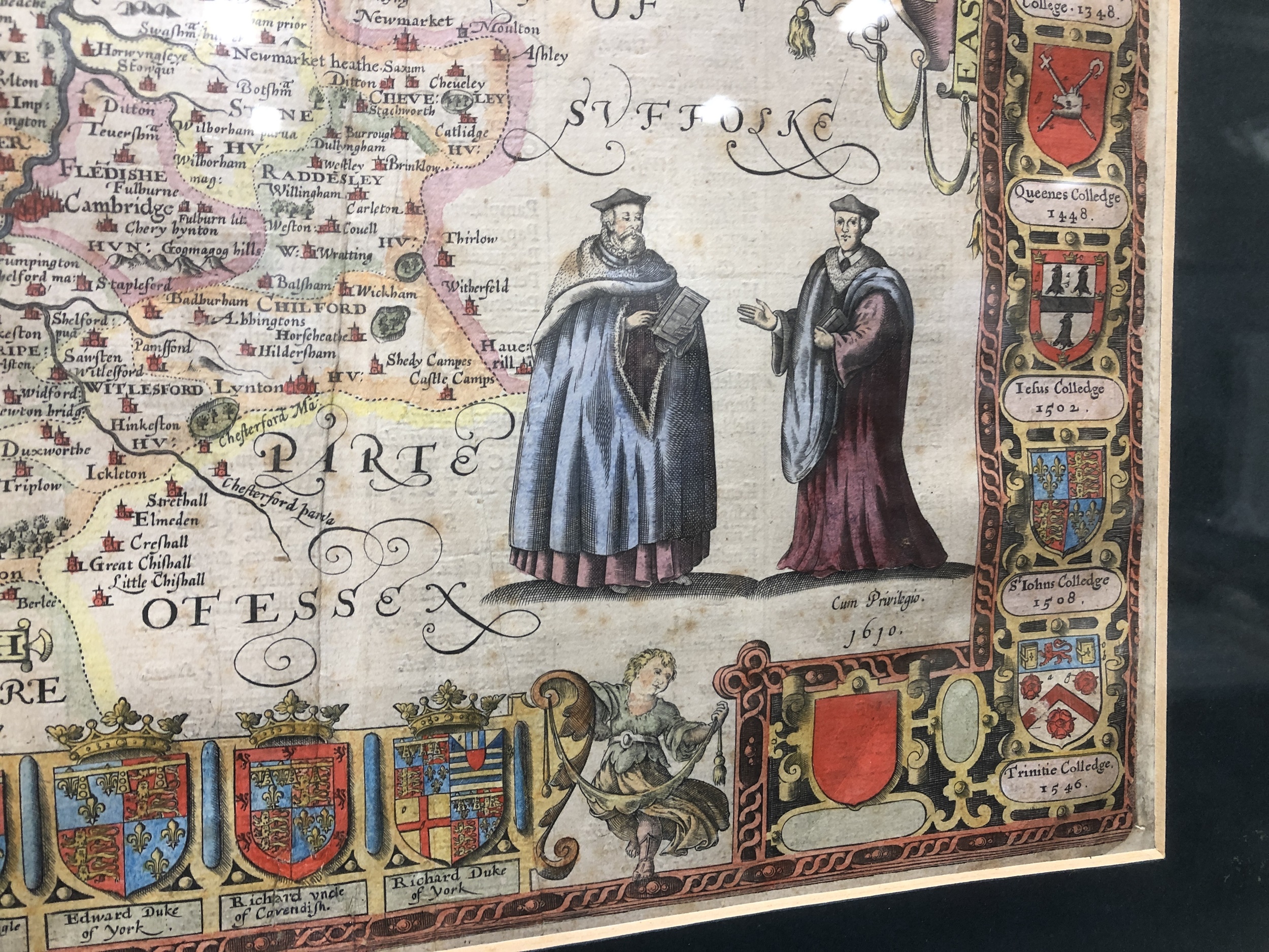 Lot 265 - John Speed, engraved and handcoloured map of