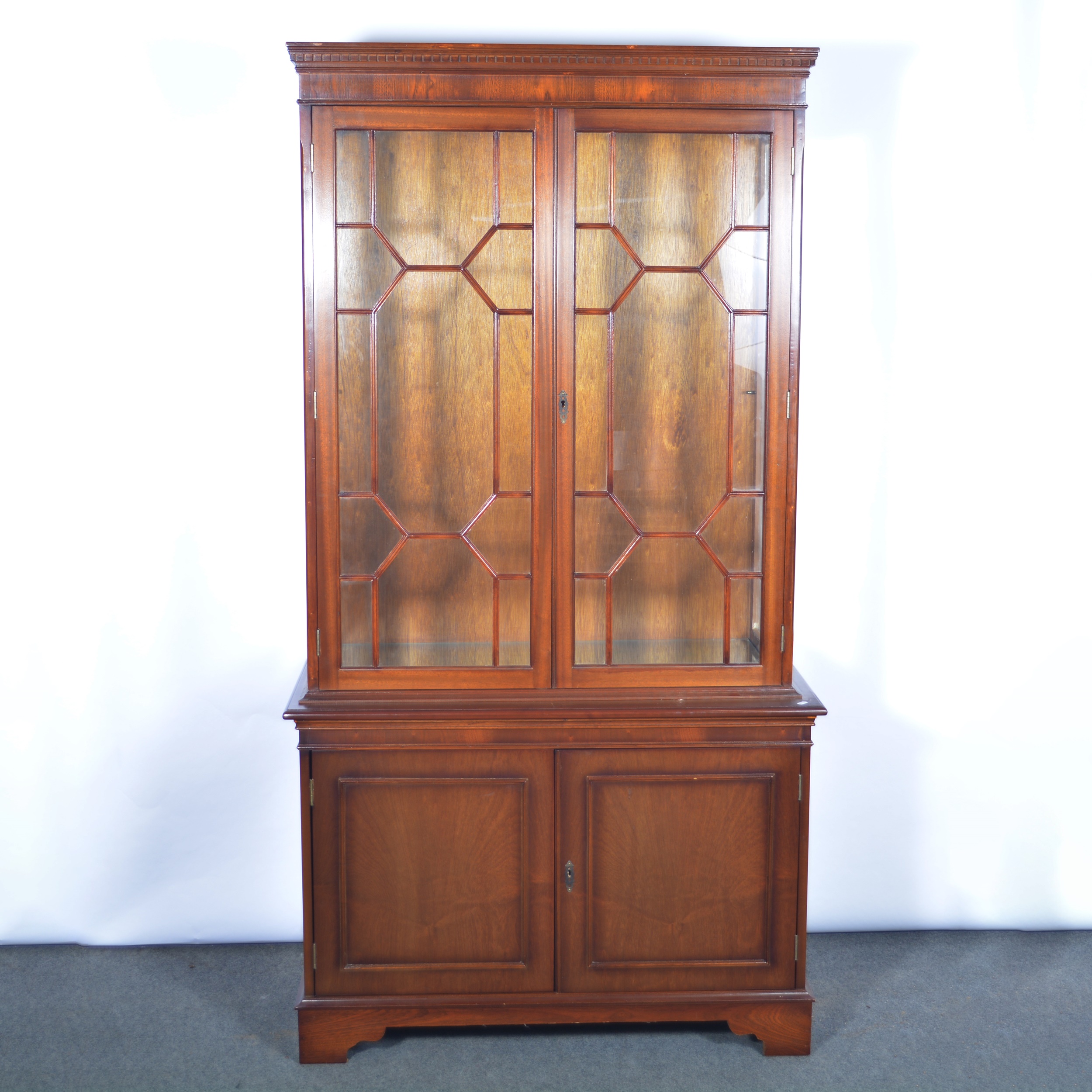 Lot 518 - Reproduction glass display cabinet,