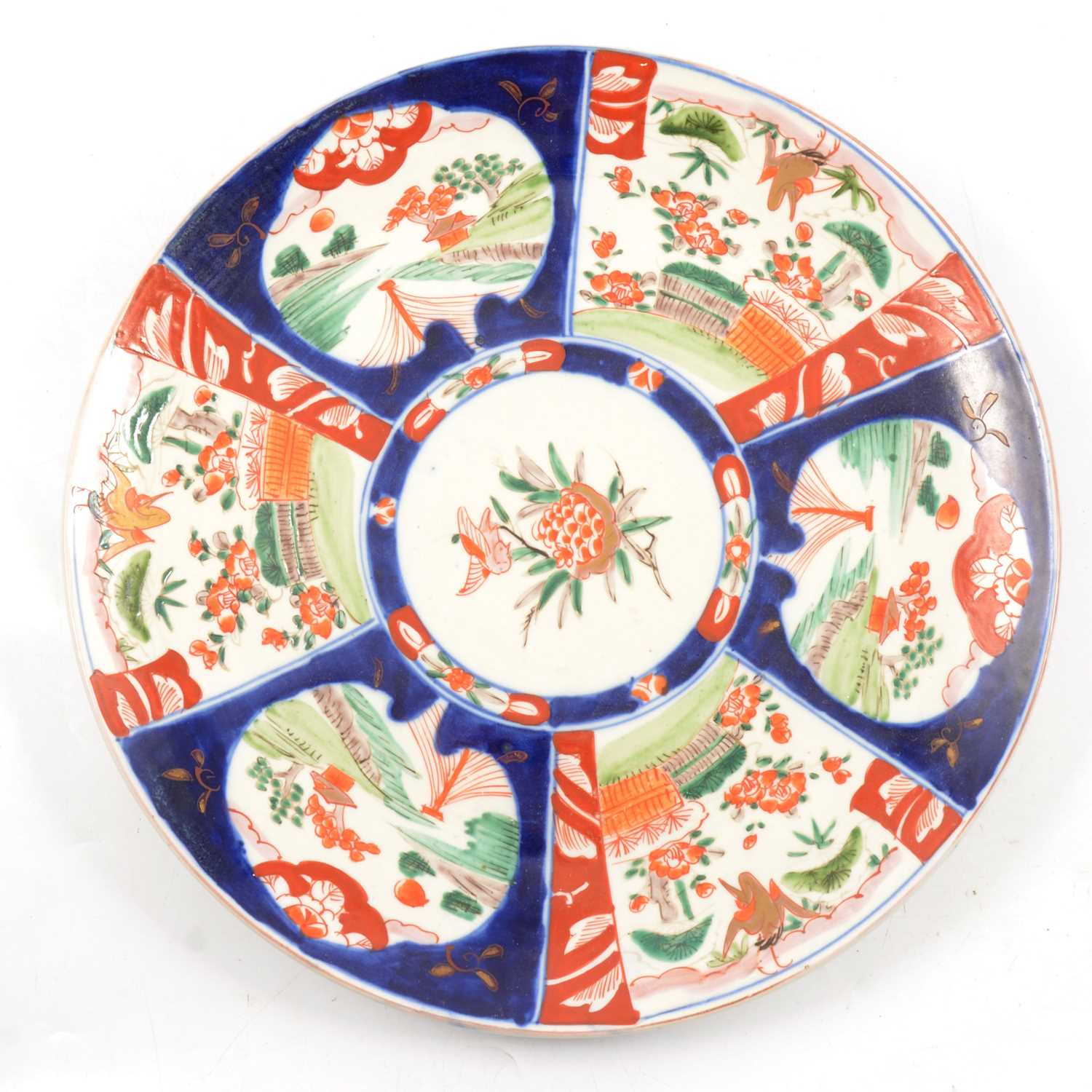 Lot 18 - Two Japanese chargers and a similar plate.
