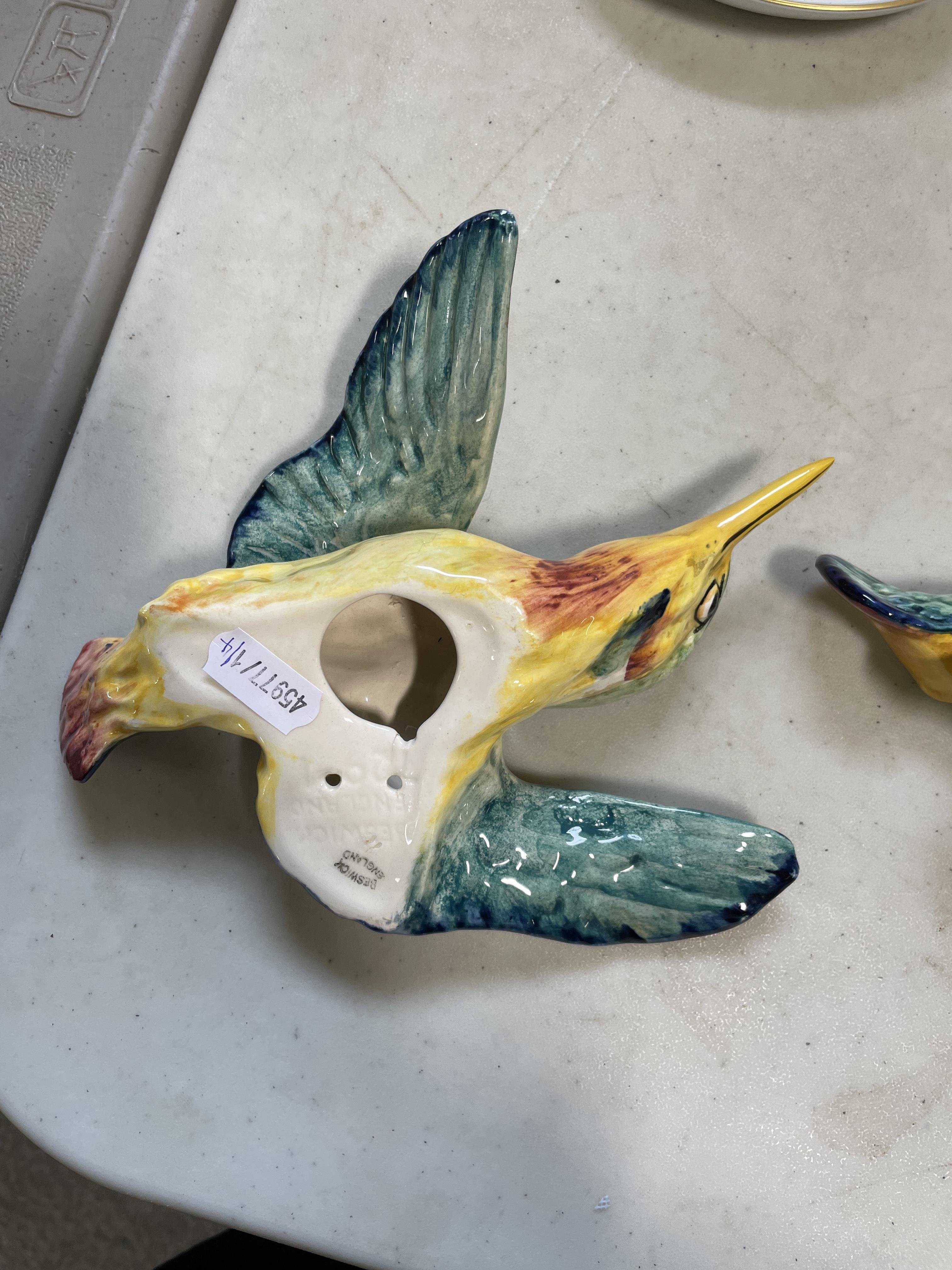 Lot 47 - Set of three Beswick kingfisher wall plaques.