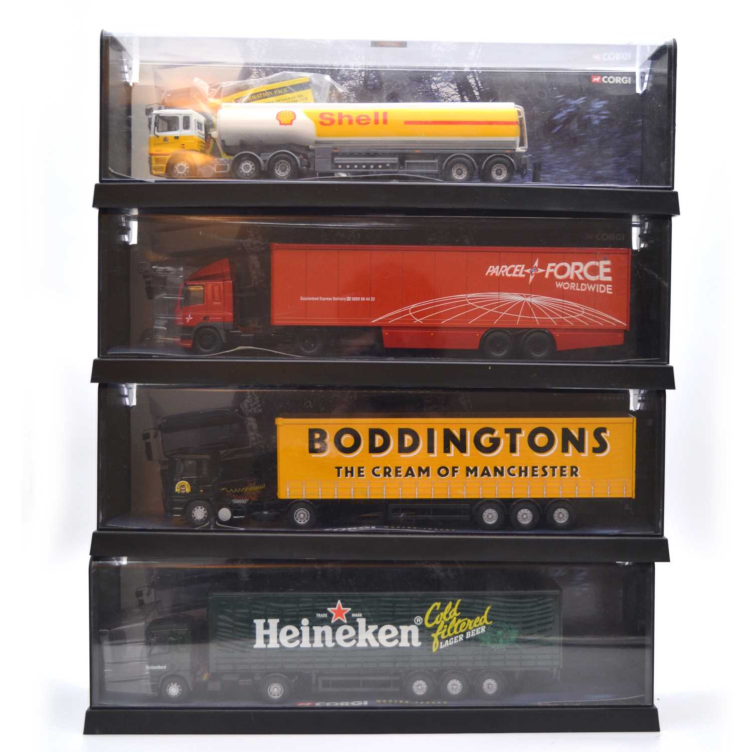 Four Corgi Modern Trucks series models including ref 75404 Leyland ...