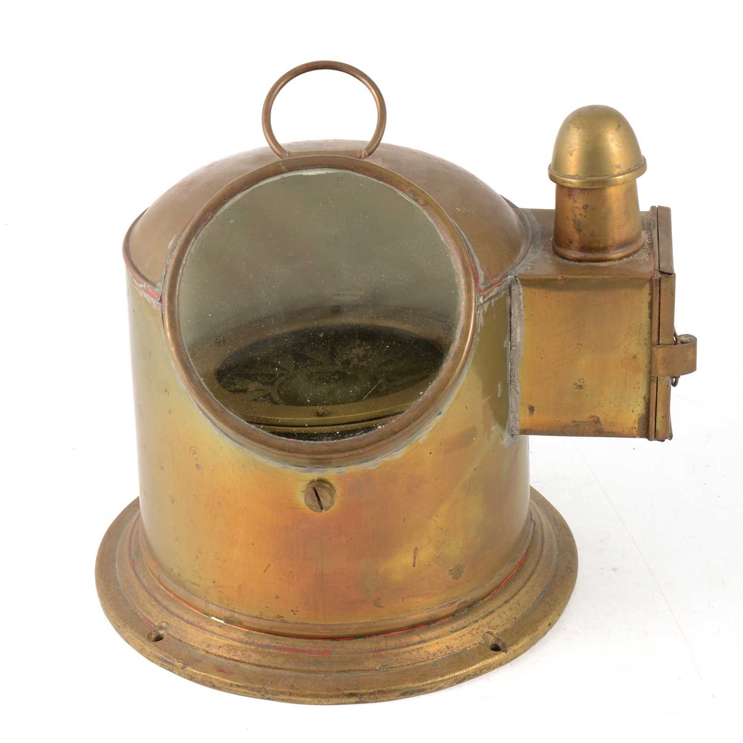Lot 252 - Brass binnacle,