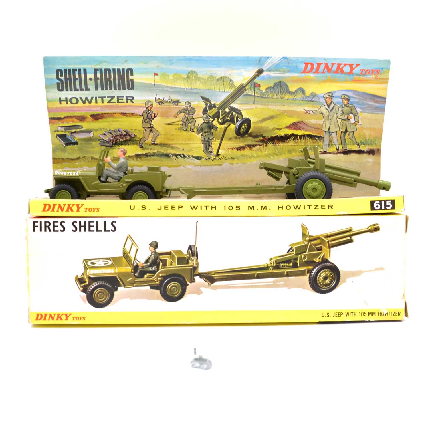 Lot 202 - Dinky Toys no.615 US Jeep with 105mm