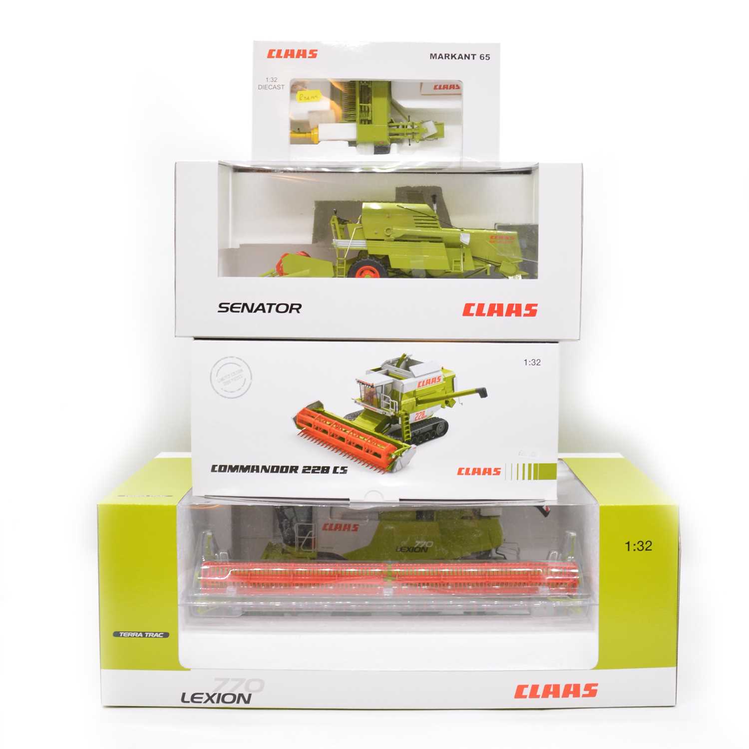 Lot 354 - Five Claas farm models including Wiking